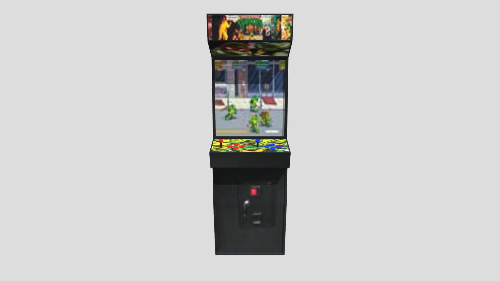 Ninja Turtles Arcade Machine [Low-Poly / PSX] - Download Free 3D model ...