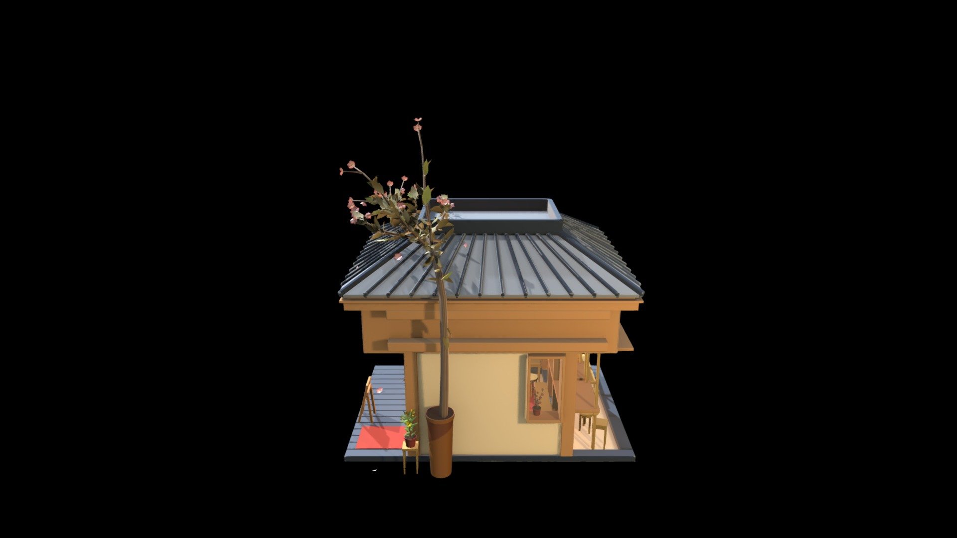 Stylized Japanese Food Stall Diorama - 3D model by Dina.npa (@anhnp ...