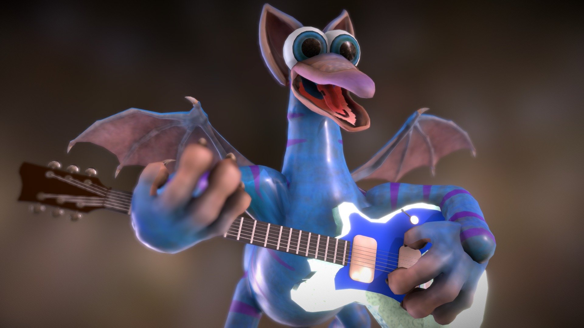 Meejee & Guitar - 3D model by TheDinoHouse [359ca04] - Sketchfab