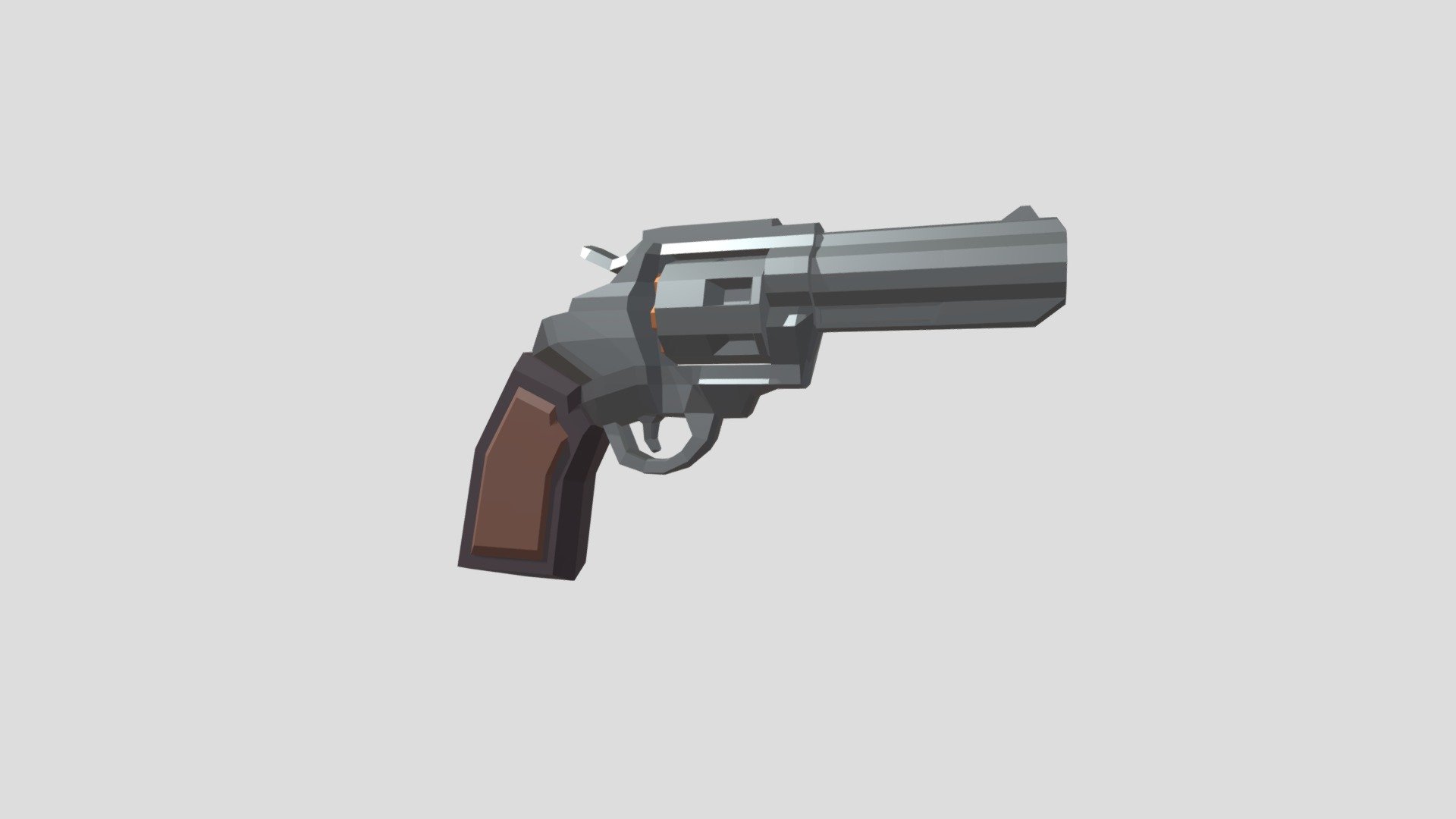 Revoler - Low Poly - 3D model by TomP (@tomaszpiasecki) [359d166 ...