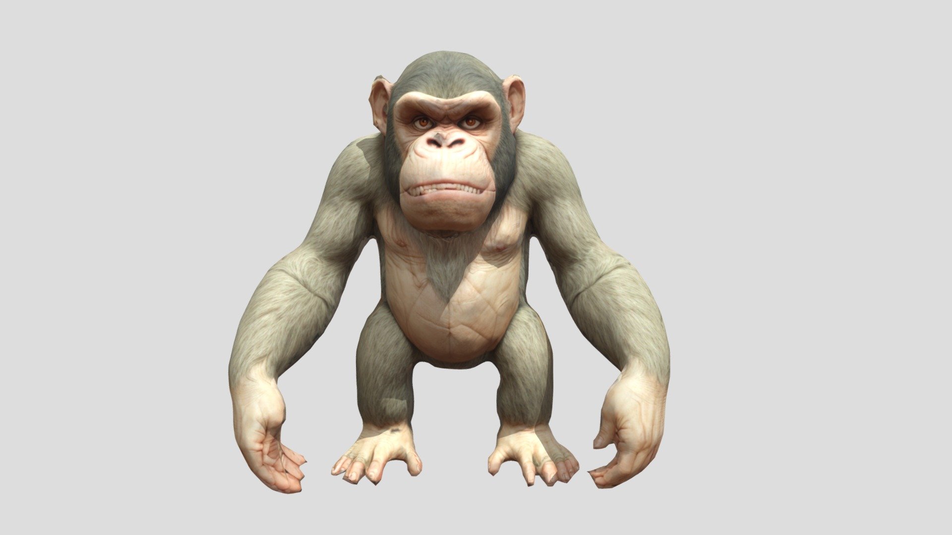 Angry Chimpanzee - 3D model by Rexcel (@ryekis) [359edb4] - Sketchfab