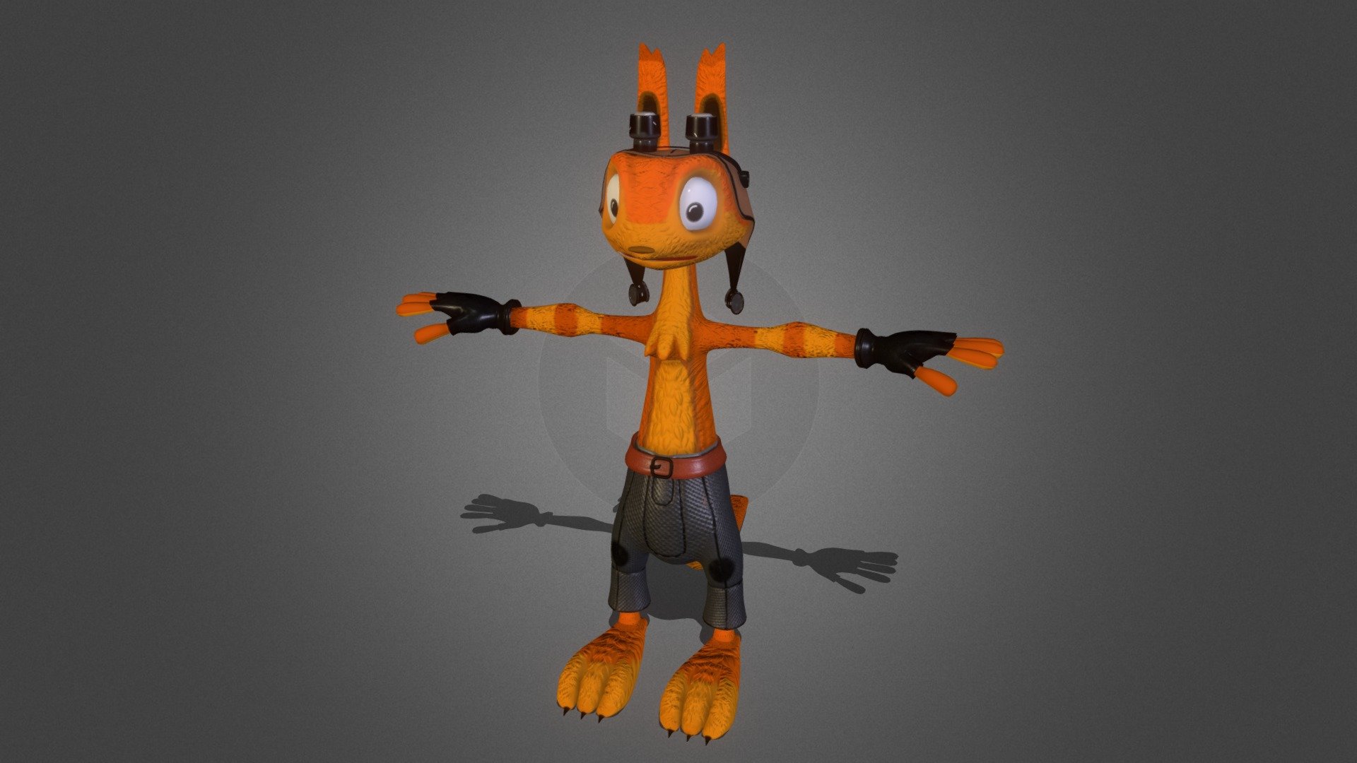 Daxter (PS2) with a different skin. - Download Free 3D model by ZacariasBoich [359ffe0] - Sketchfab