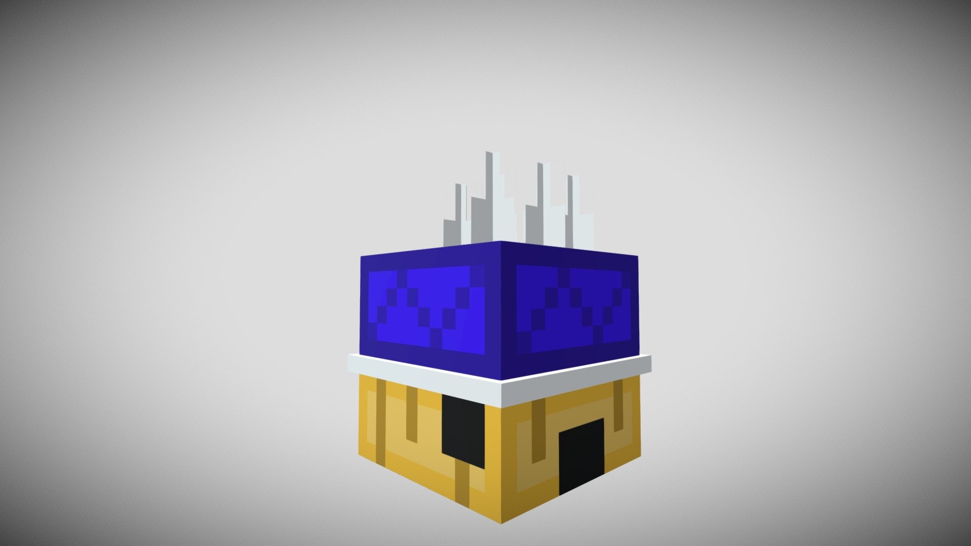 Minecraft-Styled Blue Shell/Spike Shell - 3D model by mariofan12361yt ...