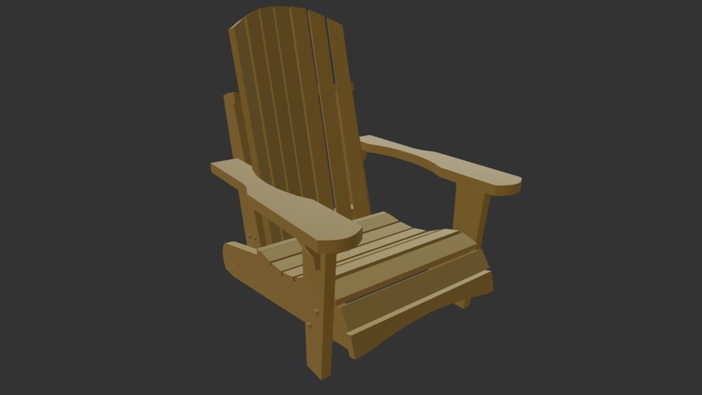Adirondack Chair - 3D model by Spencer Shanshala (@ADopedUpWalris ...