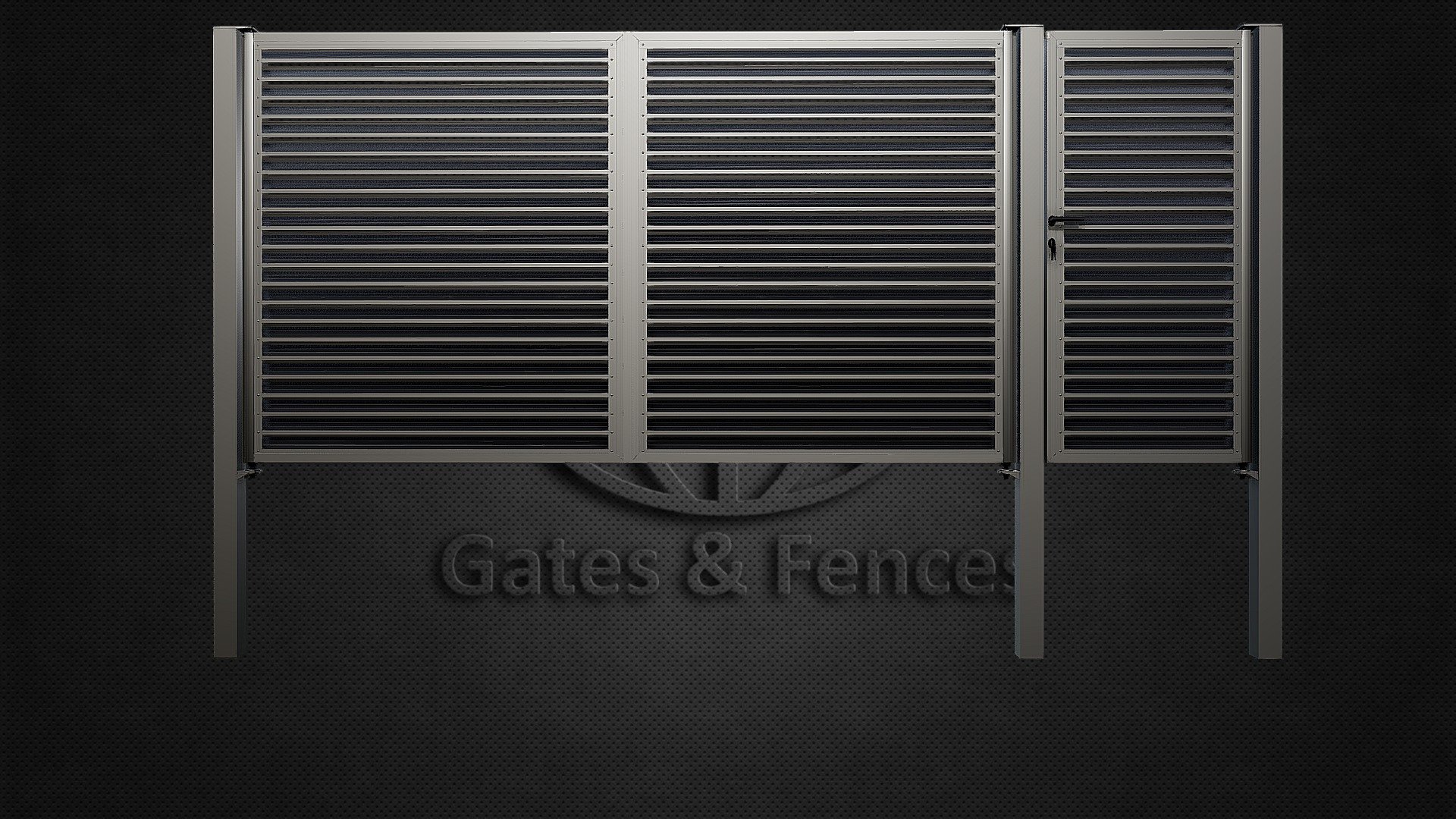 Shutter Gate with Door (ES) - 3D model by /// (@pro100excell) [35b7439 ...