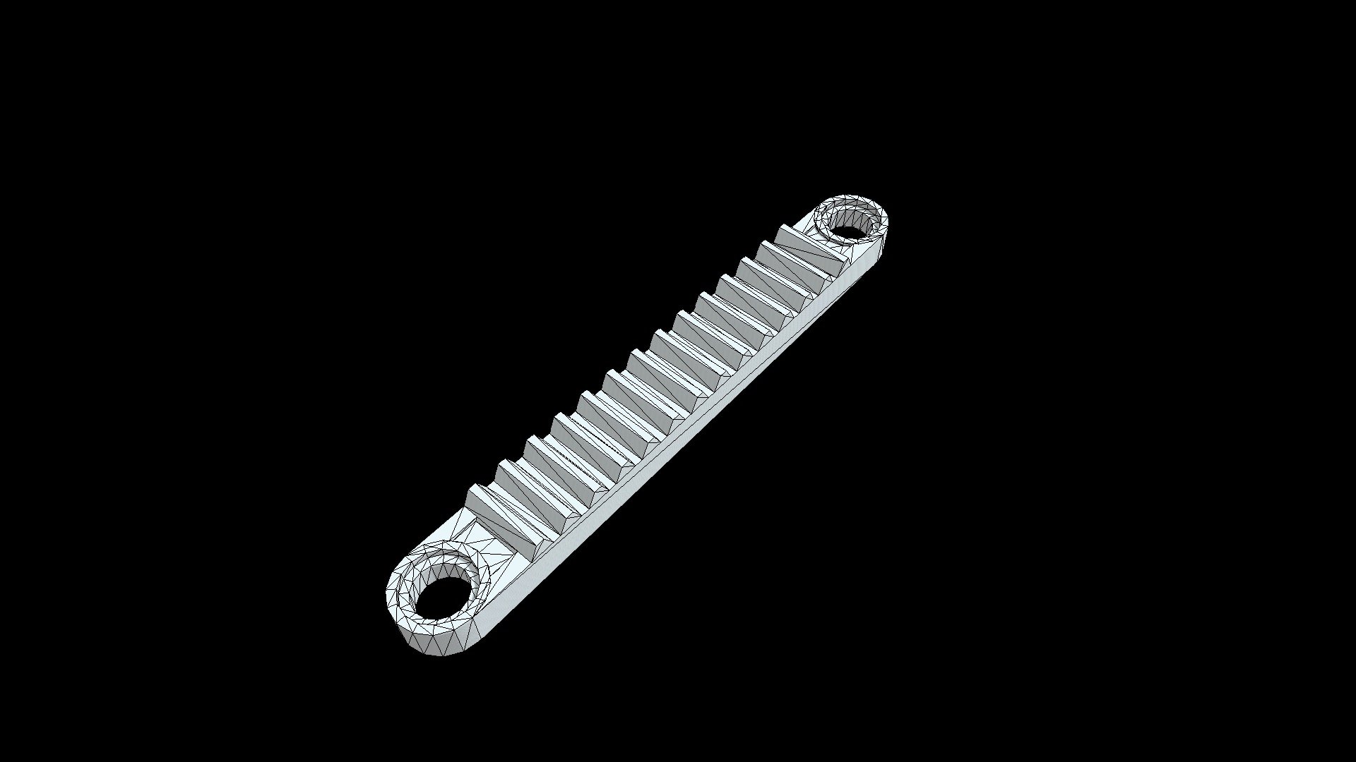 Gear Rack 1 x 8 with Holes - Download Free 3D model by 2XstreamRobotics ...
