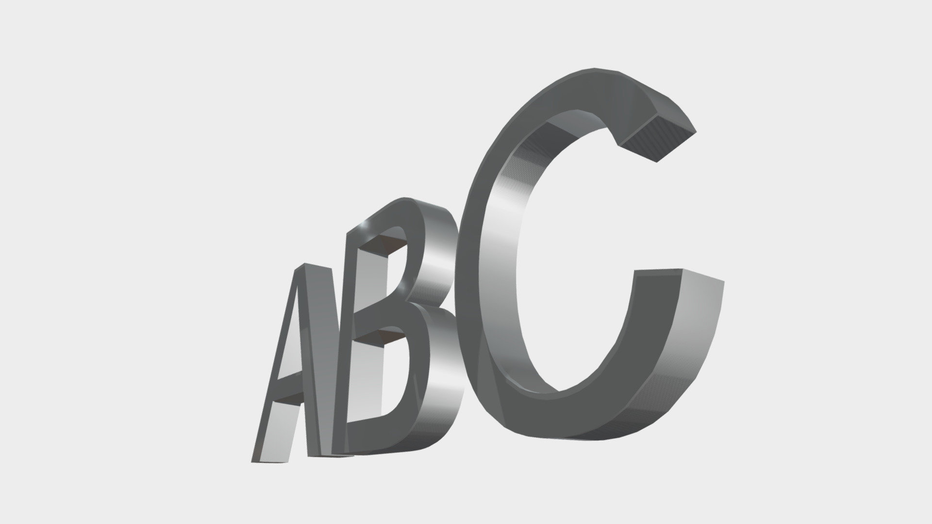 ABC- Chrome - 3D model by werbetechnikmigde [35be9cb] - Sketchfab