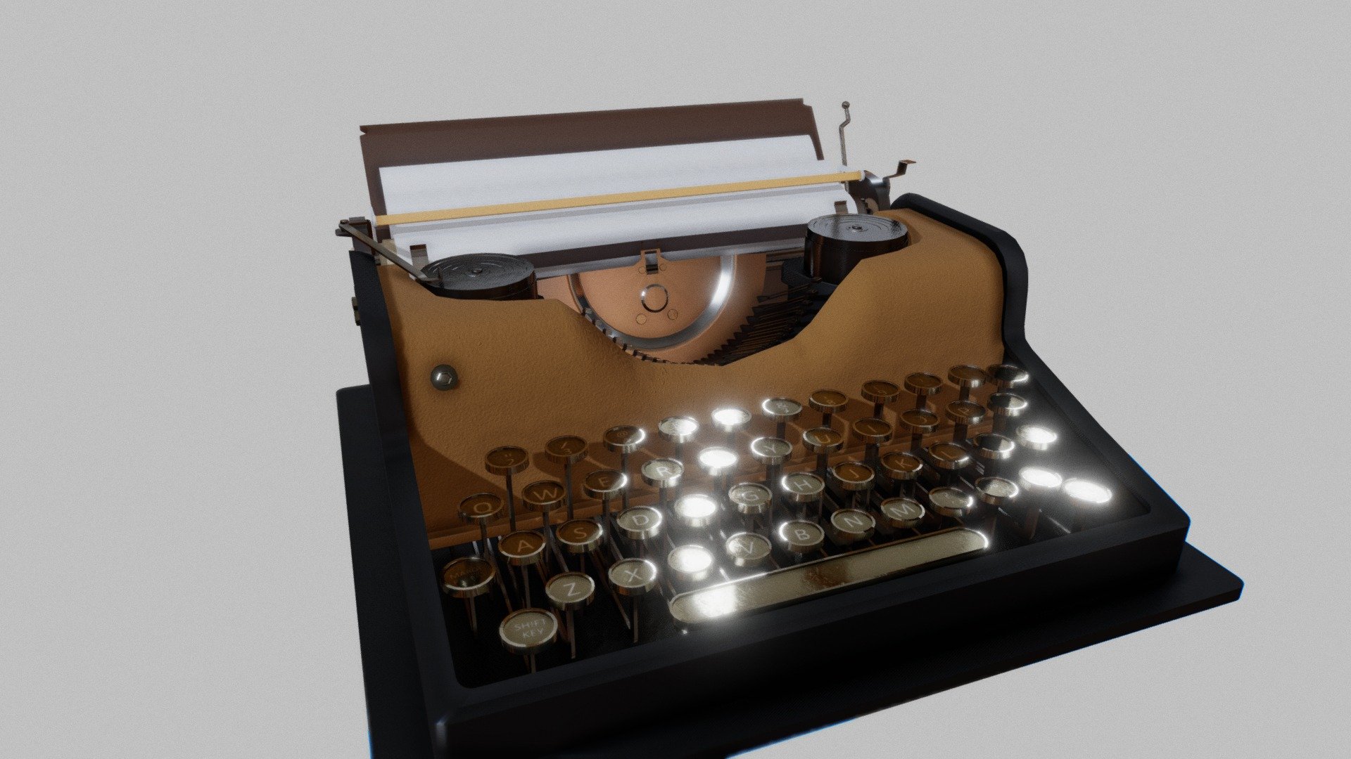 Typewriter - 3D model by wizard4599 [35c1976] - Sketchfab