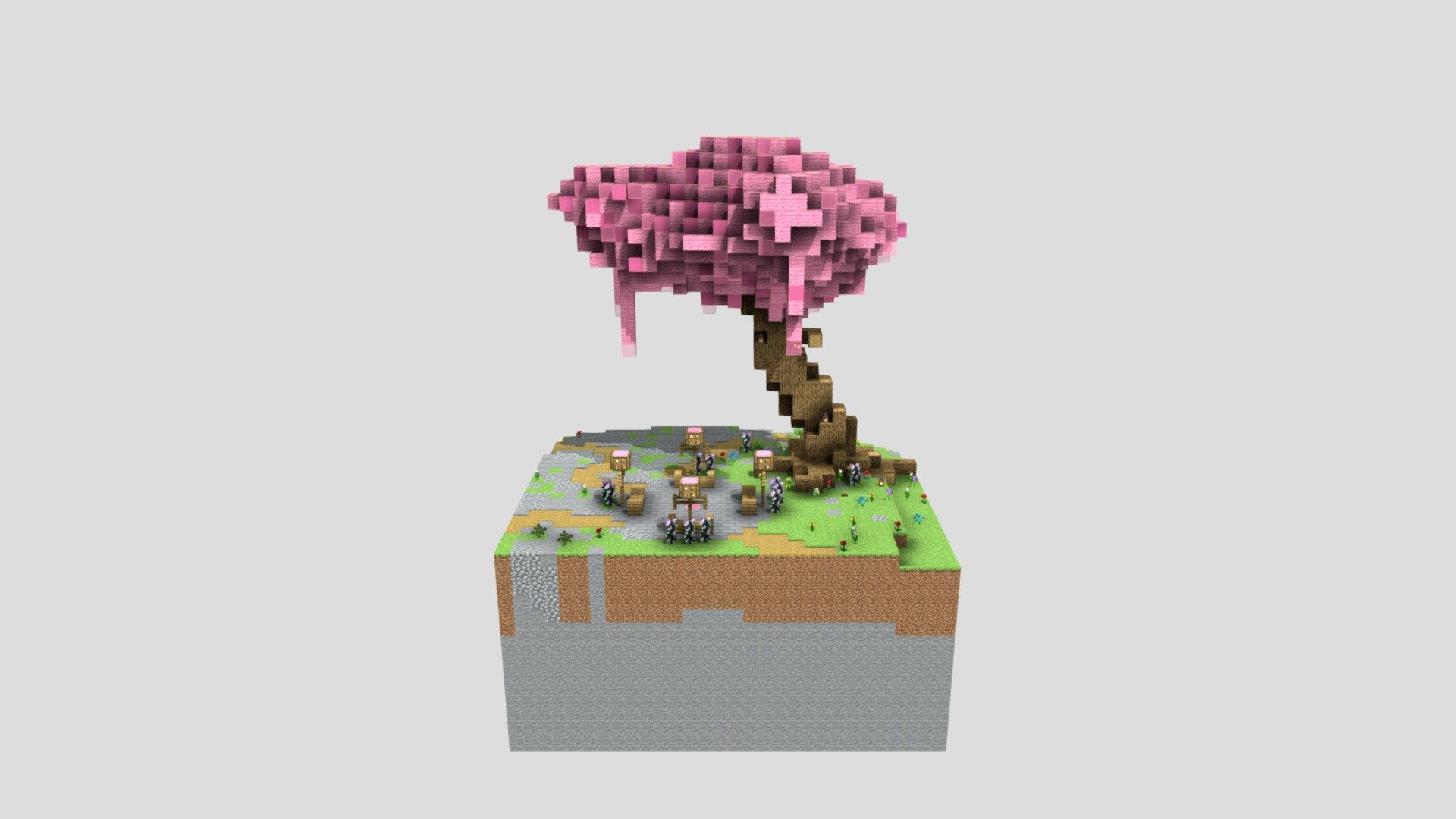 pink tree - Download Free 3D model by peturreynisson [35c7140] - Sketchfab