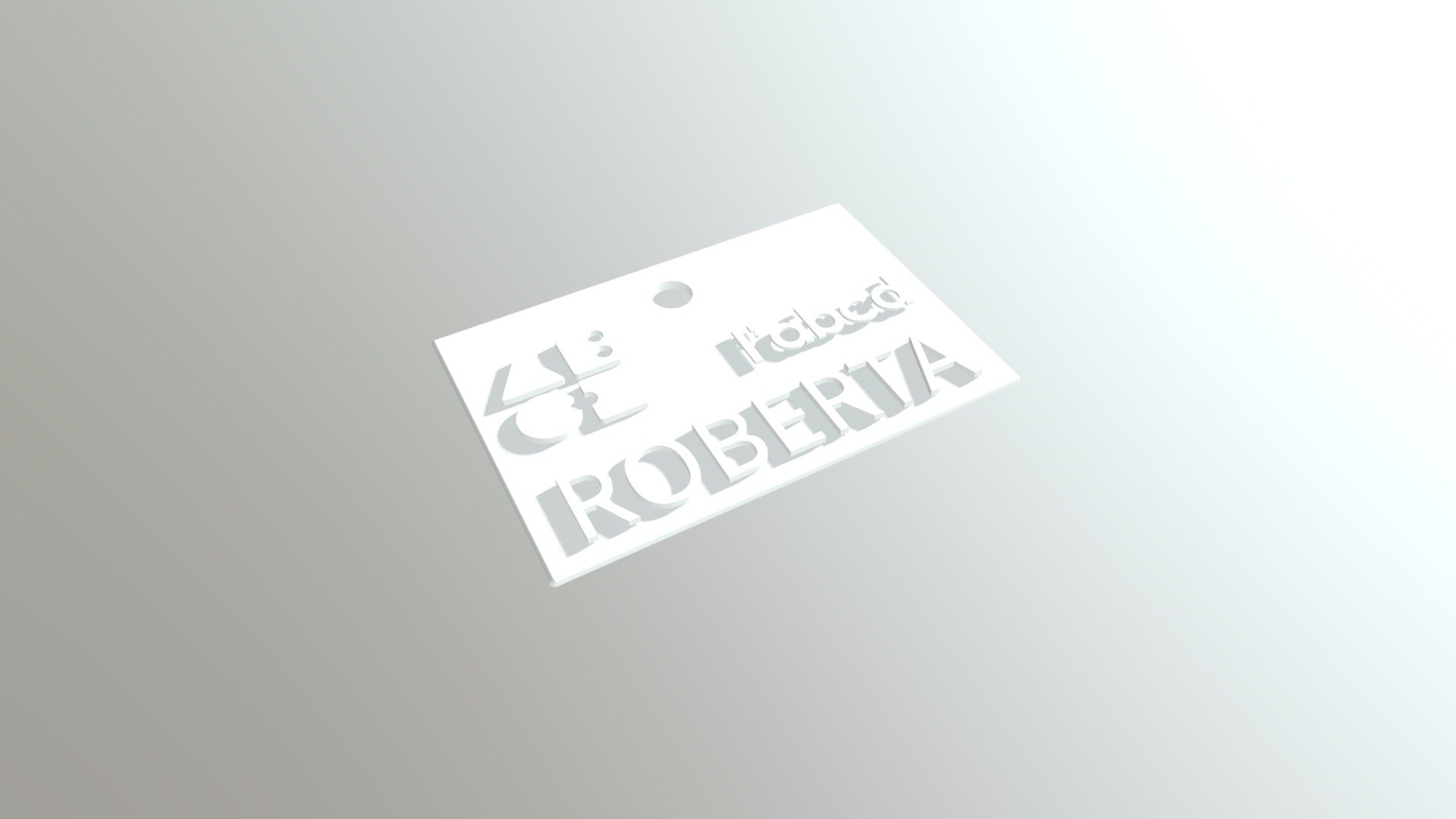 Badge Roberta - 3D model by l'abcd edutainment (@robertafiore8o ...
