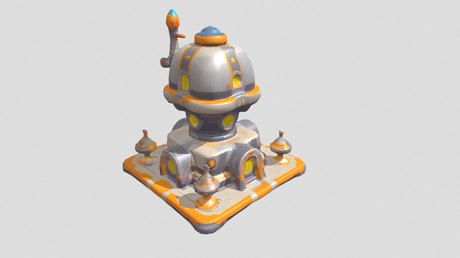 Isometric Sci-Fi Building (2) - Download Free 3D model by Emm ...