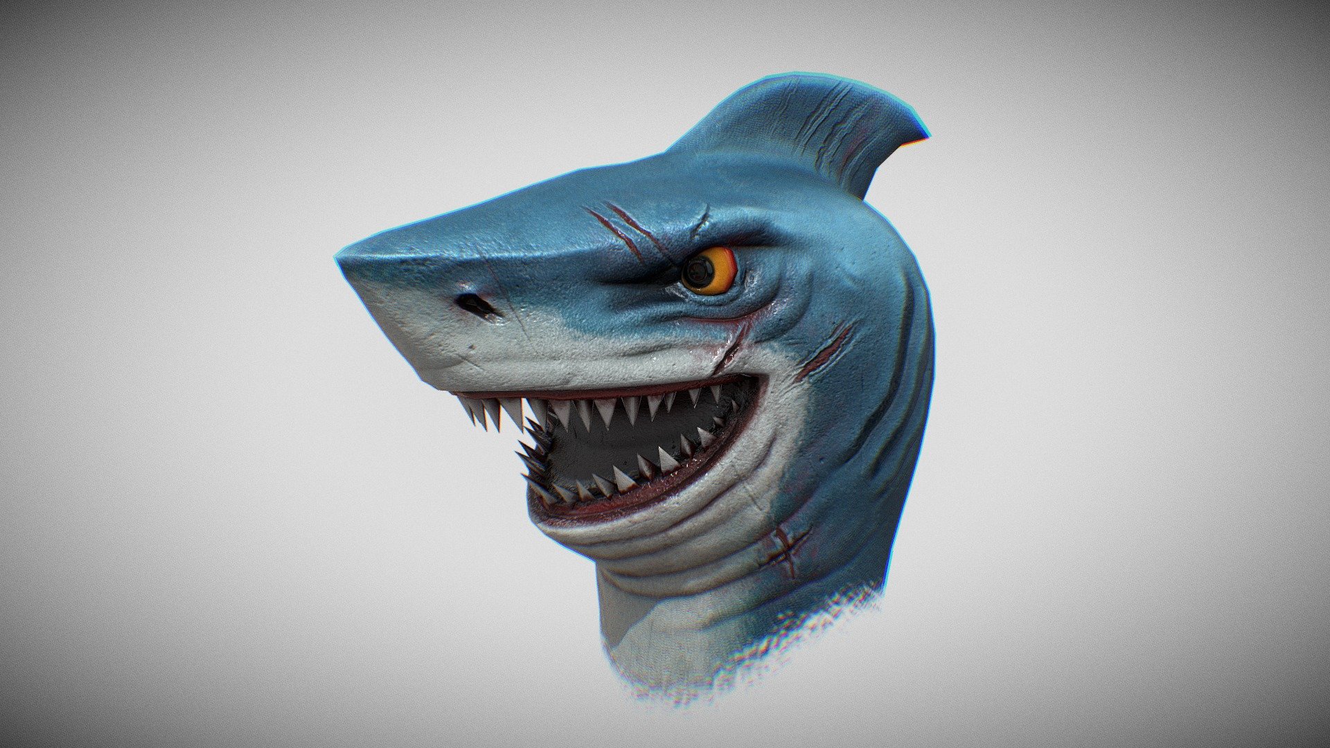 Stylised Shark Head - 3D model by Yannakis [35d2355] - Sketchfab