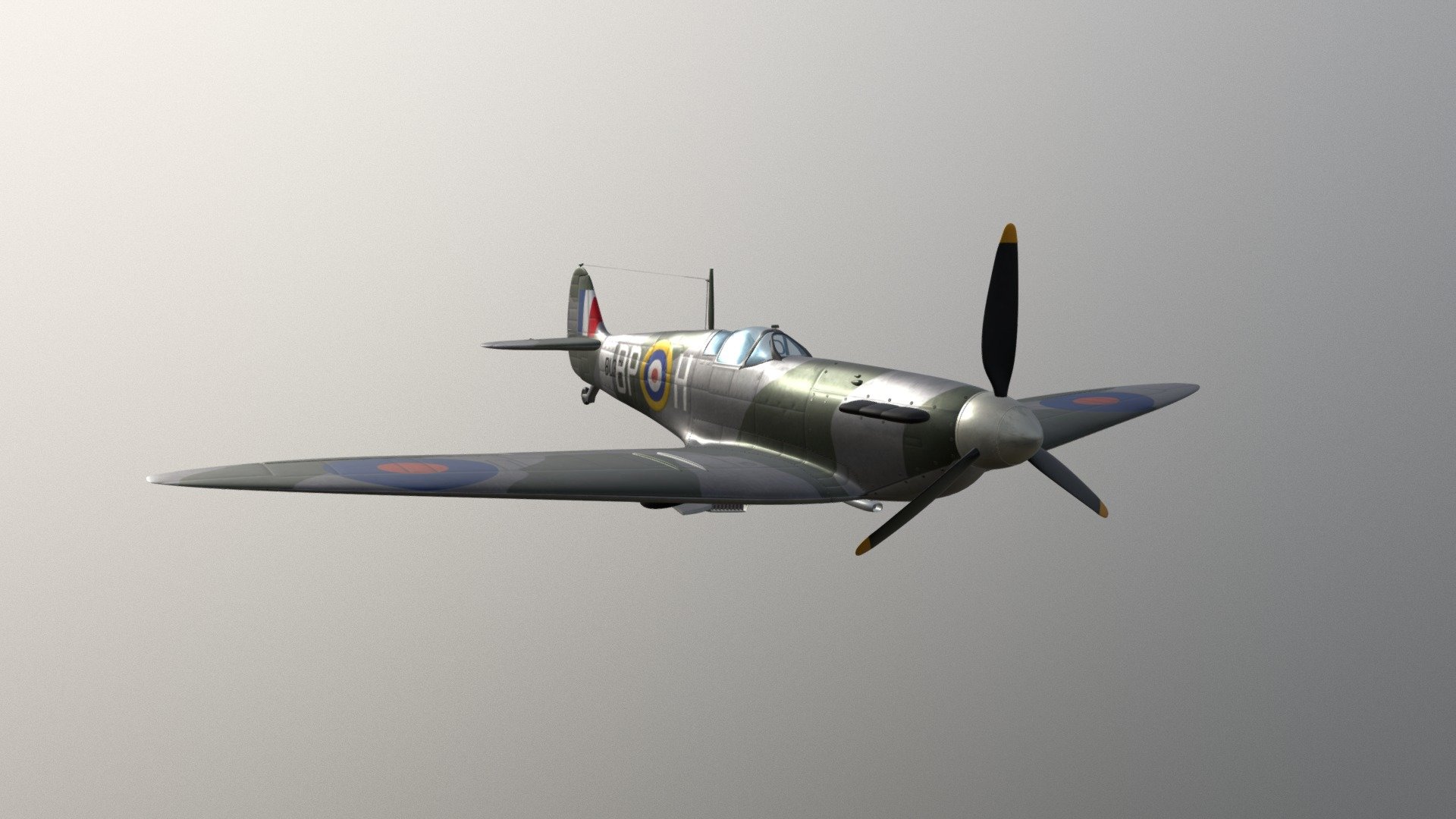 Spitfire Animation - 001 - 3D model by blablachn [35d312e] - Sketchfab