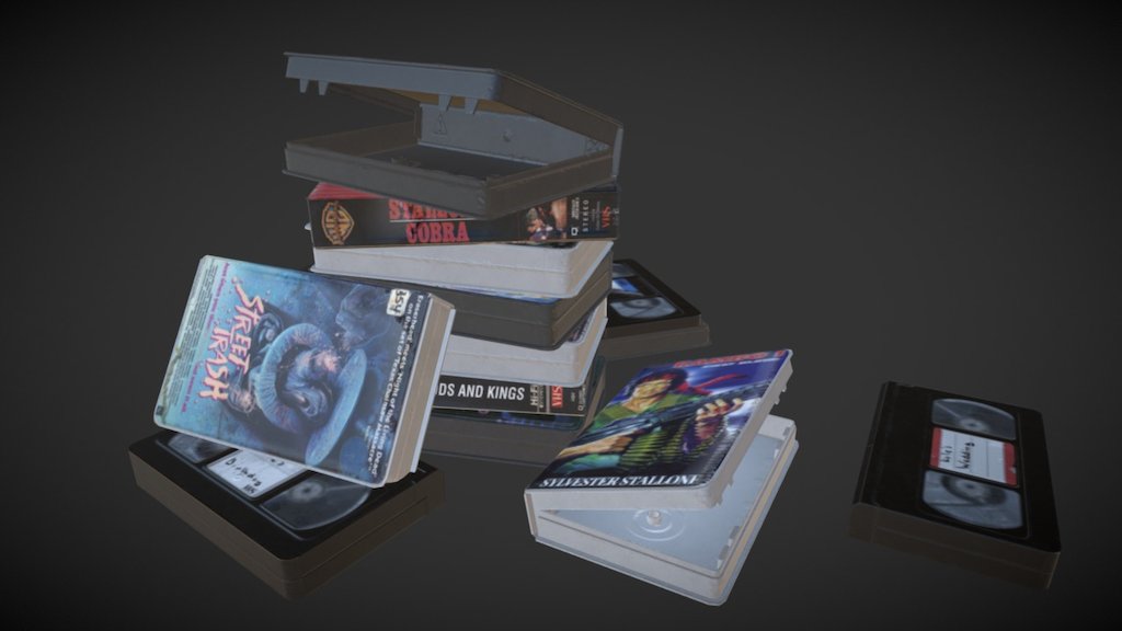 WIP - Props VHS's - 3D model by kieronwhite [35d48ad] - Sketchfab