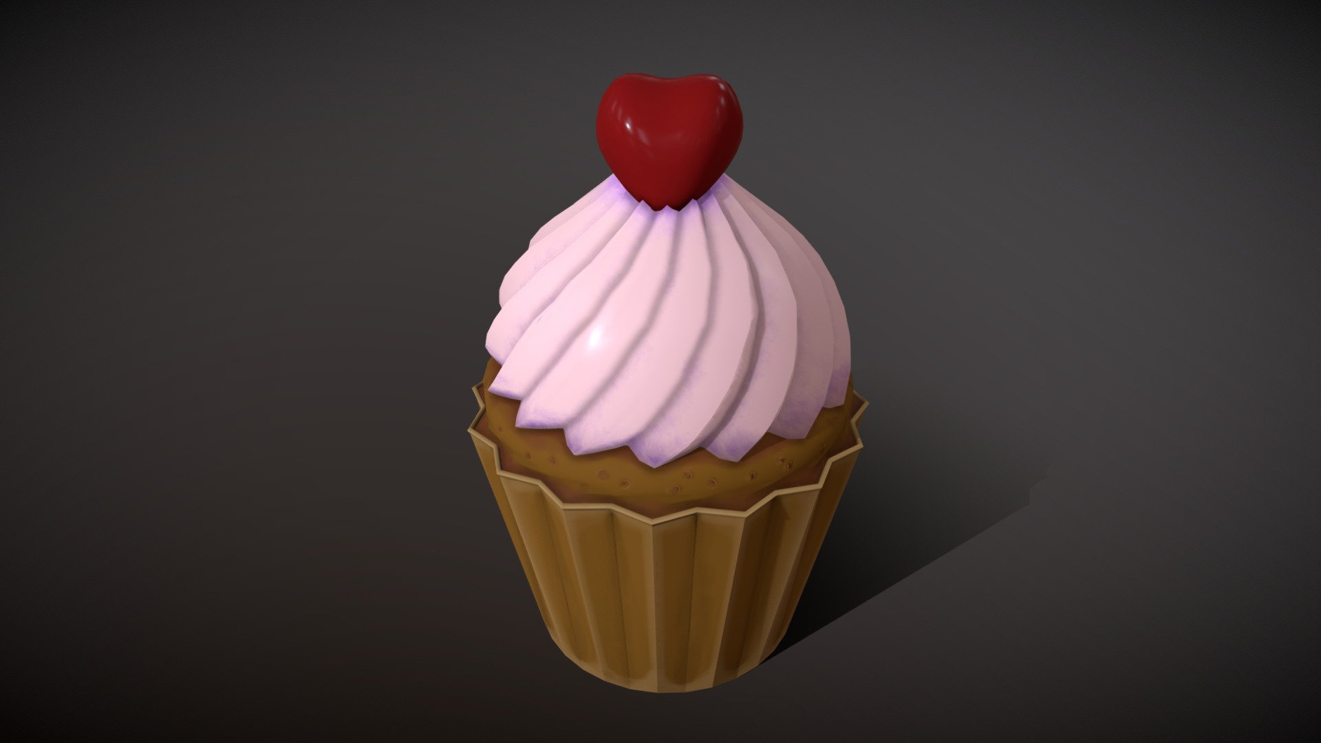 Free to download handpainted stylized cupcake - Download Free 3D model ...