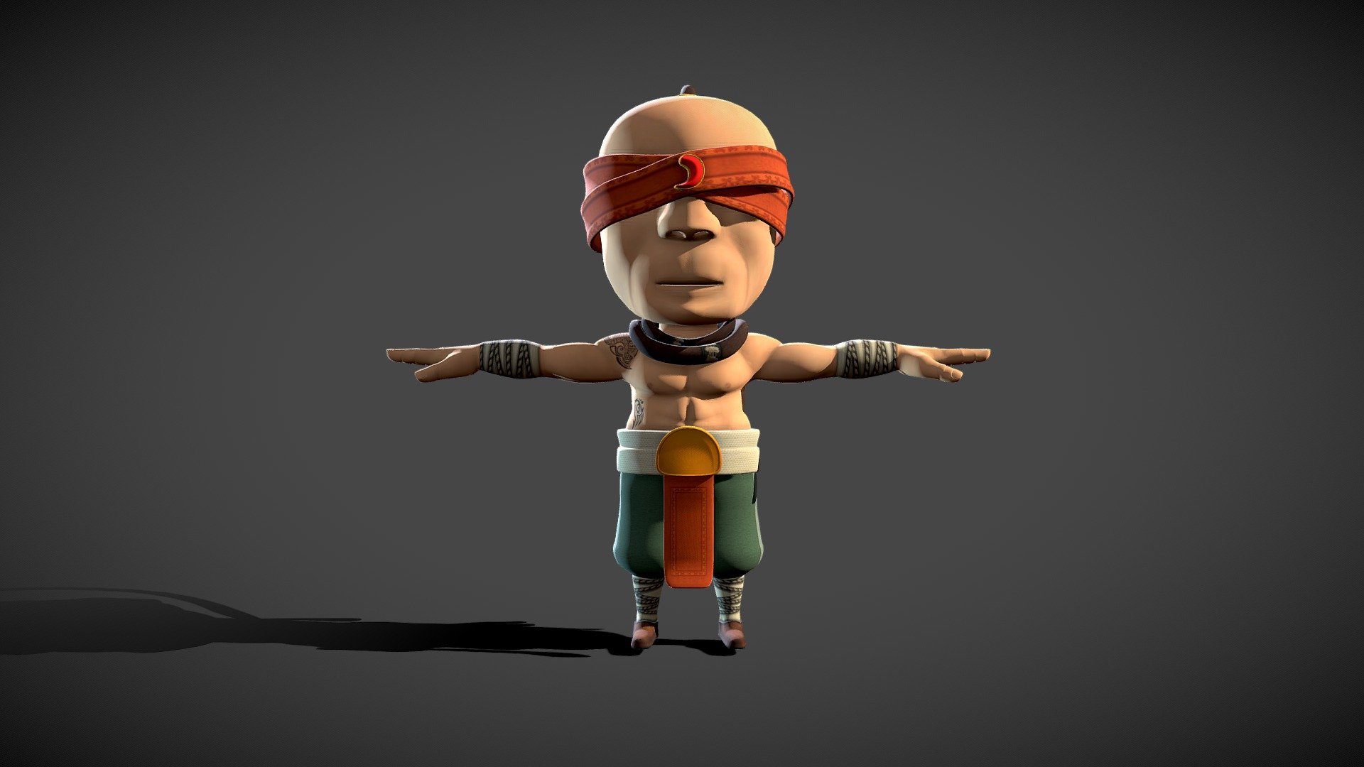 Blind monk cartoon blind monk blind - Buy Royalty Free 3D model by ...