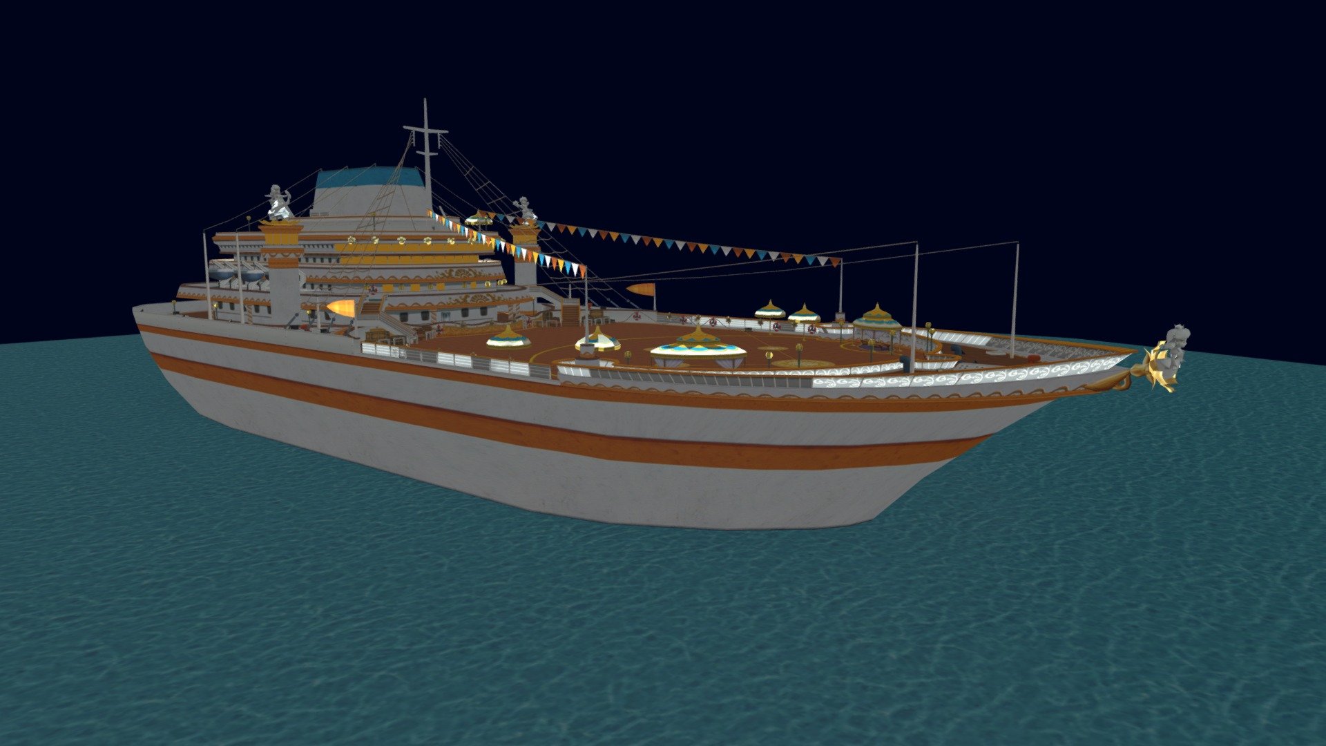 Mario Super Sluggers - Daisy Cruiser (Night) - Download Free 3D model ...