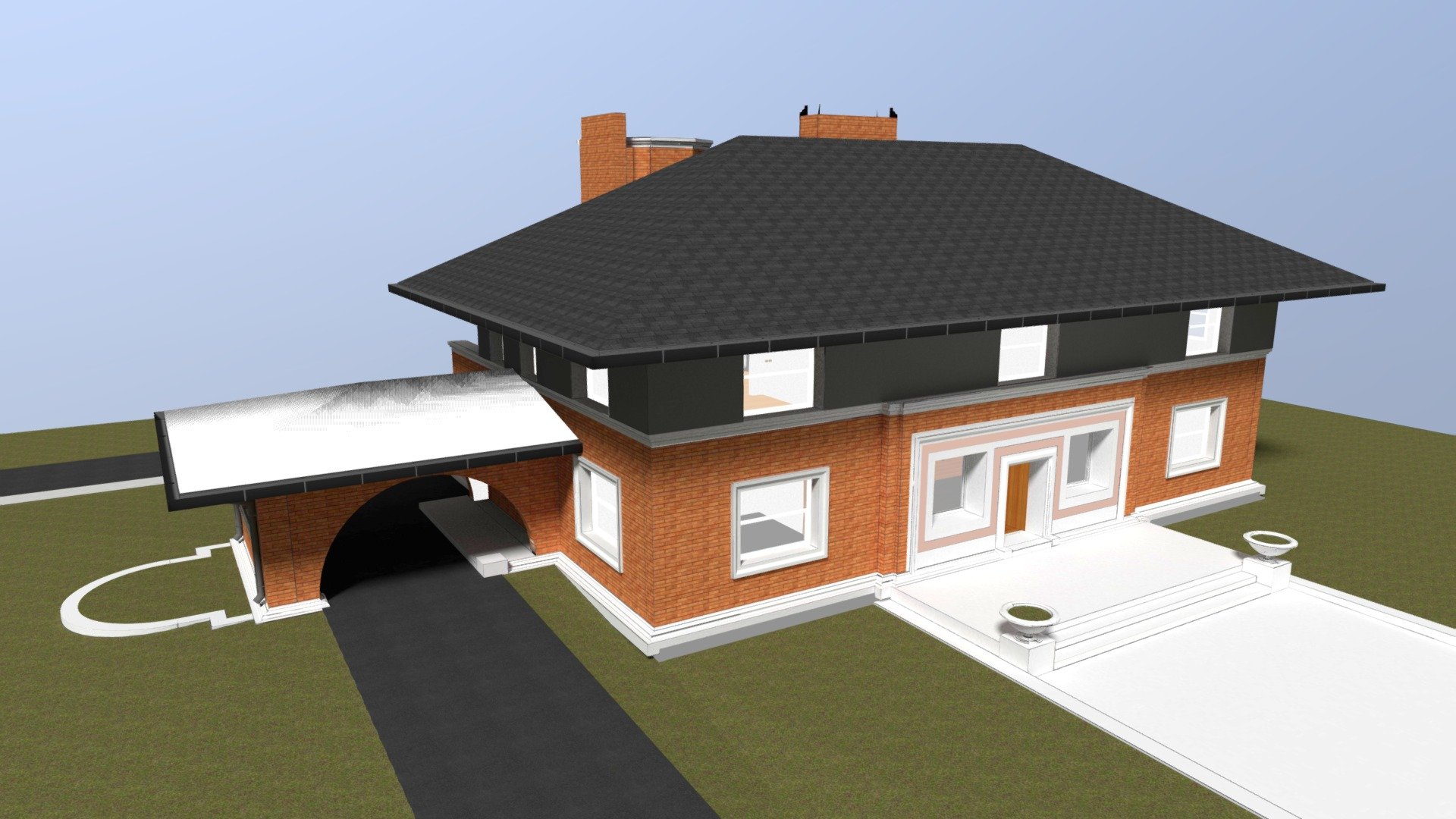 Winslow House - Frank Lloyd Wright - 3D model by ARCH&more (@ARCHmore ...