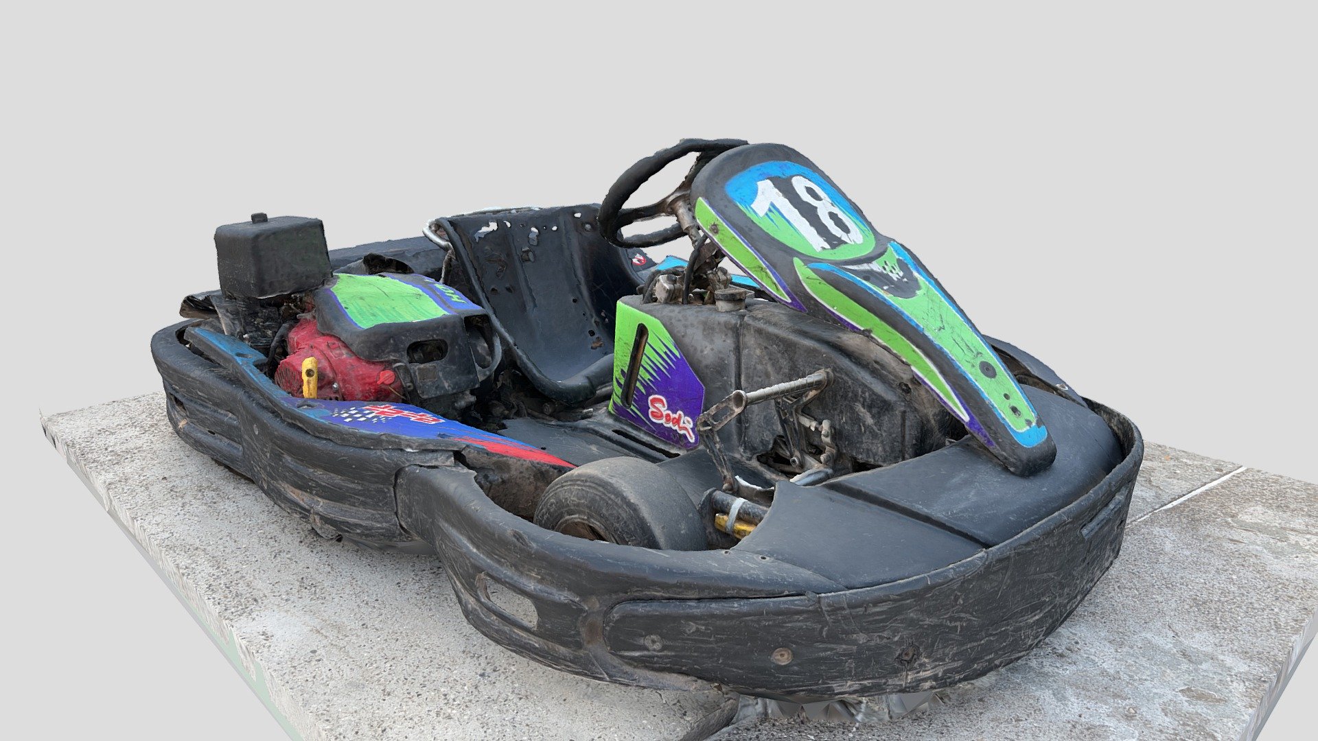 Go Kart No. 18 - Download Free 3D model by Daneyal23 [35e0dc9] - Sketchfab