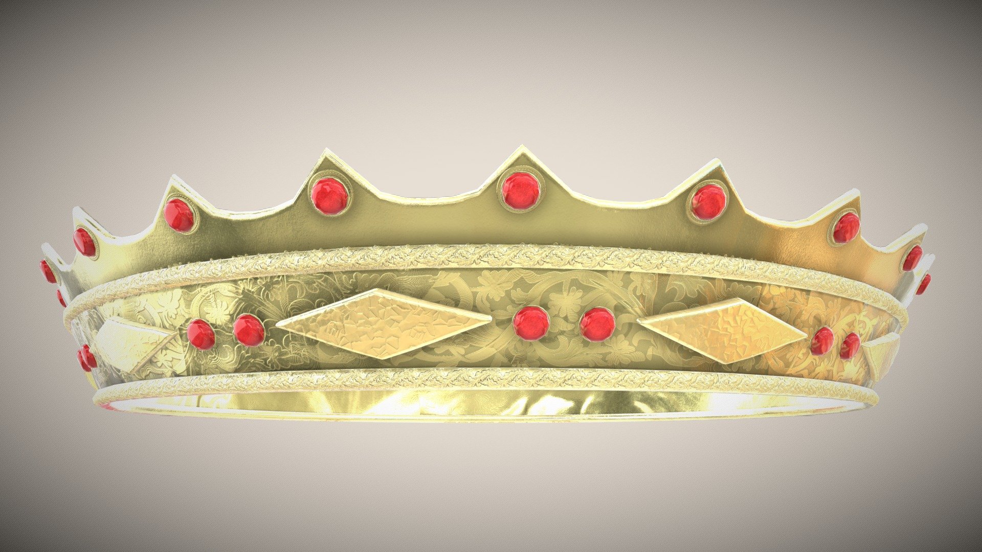Old Medieval Crown Low-poly 3D model PBR low-pol - Buy Royalty Free 3D ...