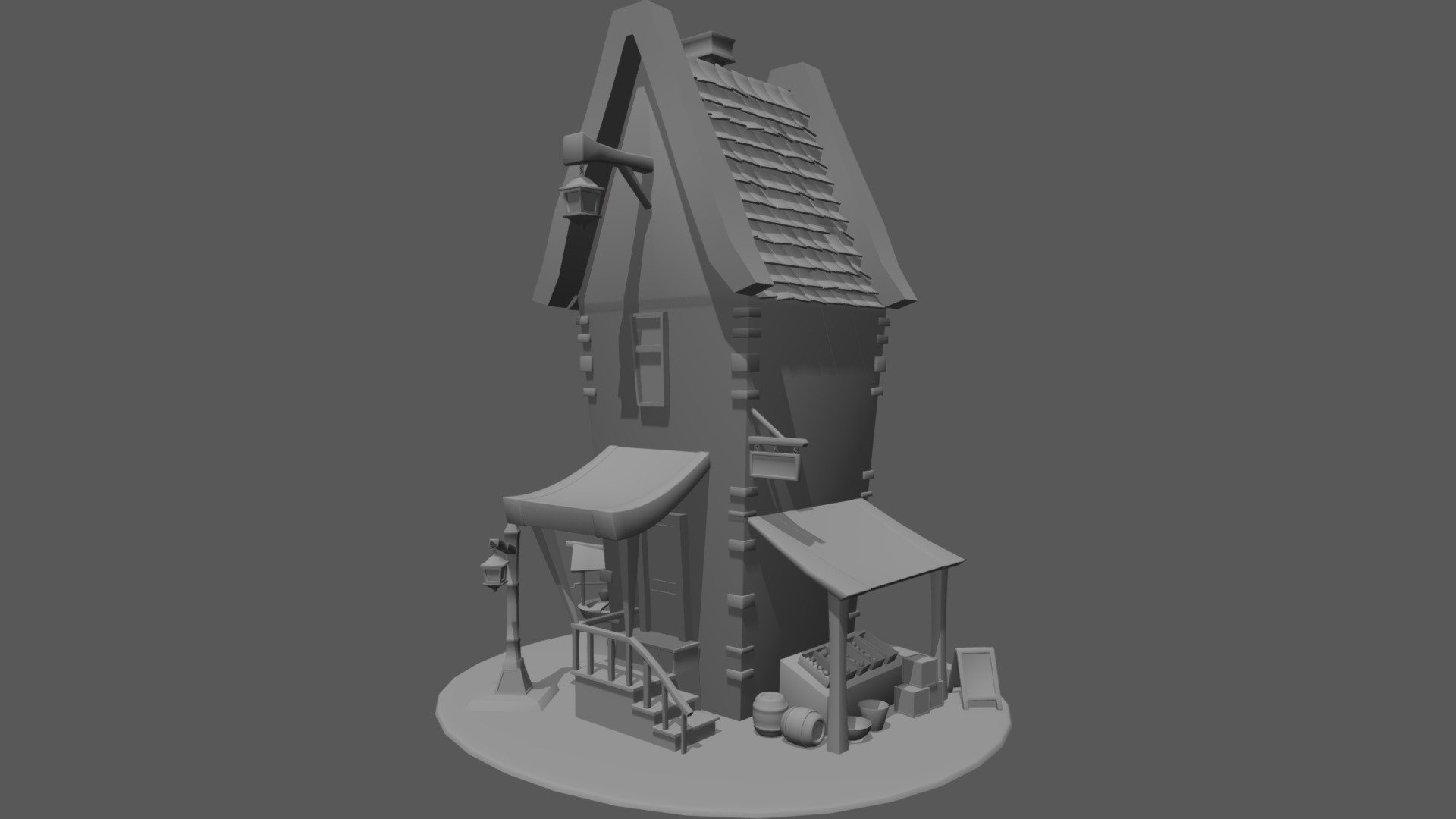 Stylized House - Download Free 3D model by Oussema3D (@Khmiri.Oussema ...