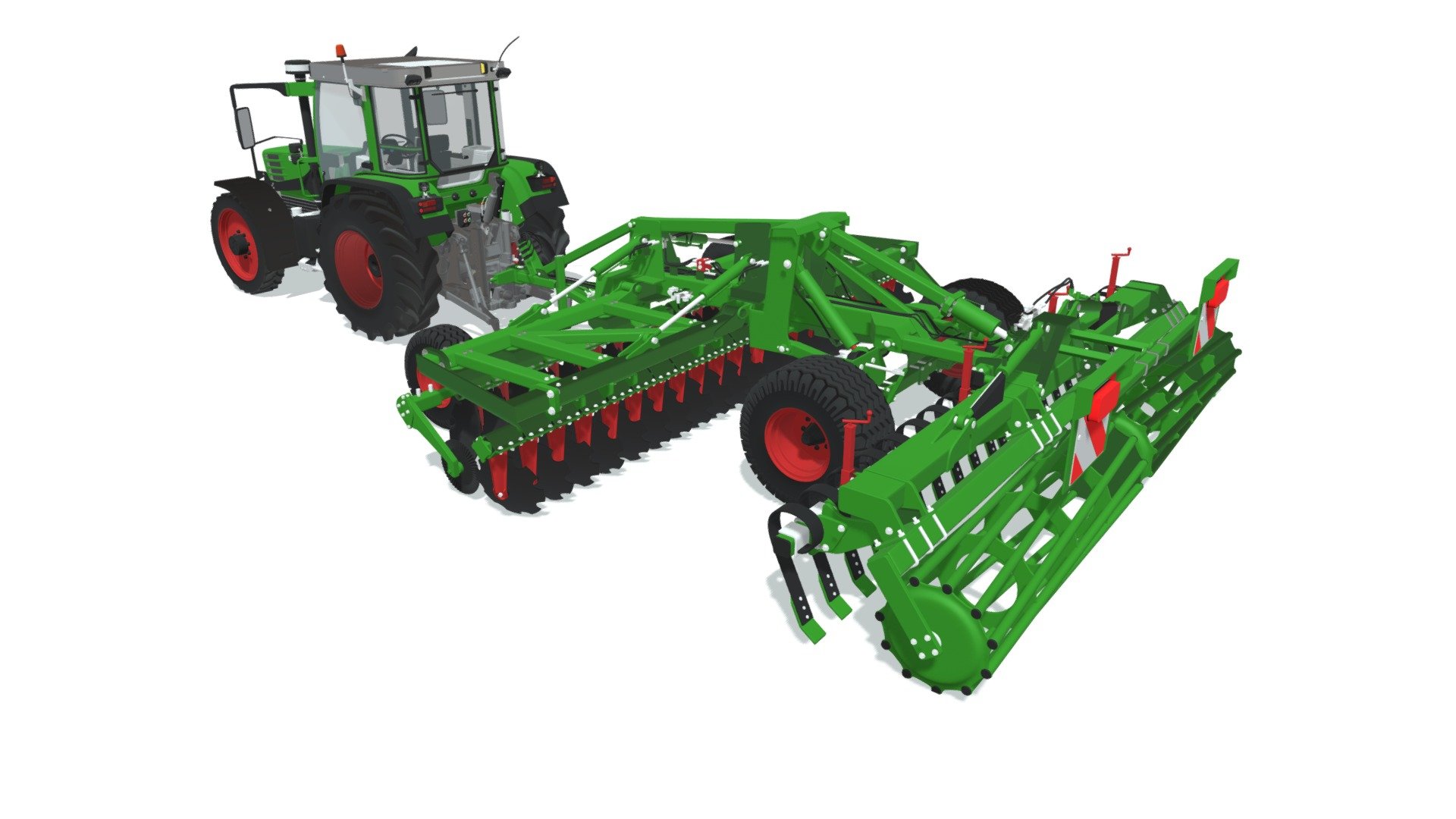 3D Tractor with Disc Harrow - Buy Royalty Free 3D model by 3DHorse ...