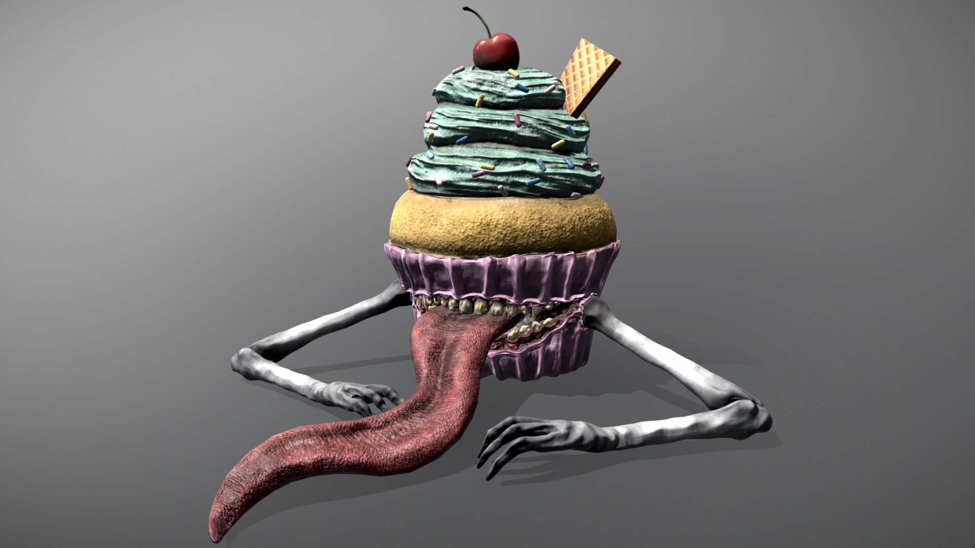Cupcake monster - 3D model by emil.lamy (@e.lamy) [35eb967] - Sketchfab
