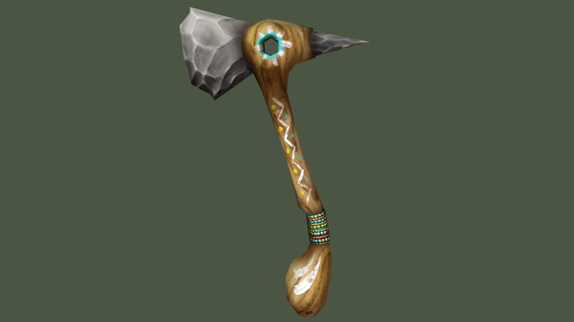 Low Poly Melee Weapon: Primitive Bird Beak Axe - 3D model by Beck ...