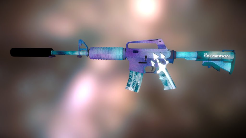 M4A1-S | Poseidon - 3D model by Nic (@louehstommos) [35f2489] - Sketchfab