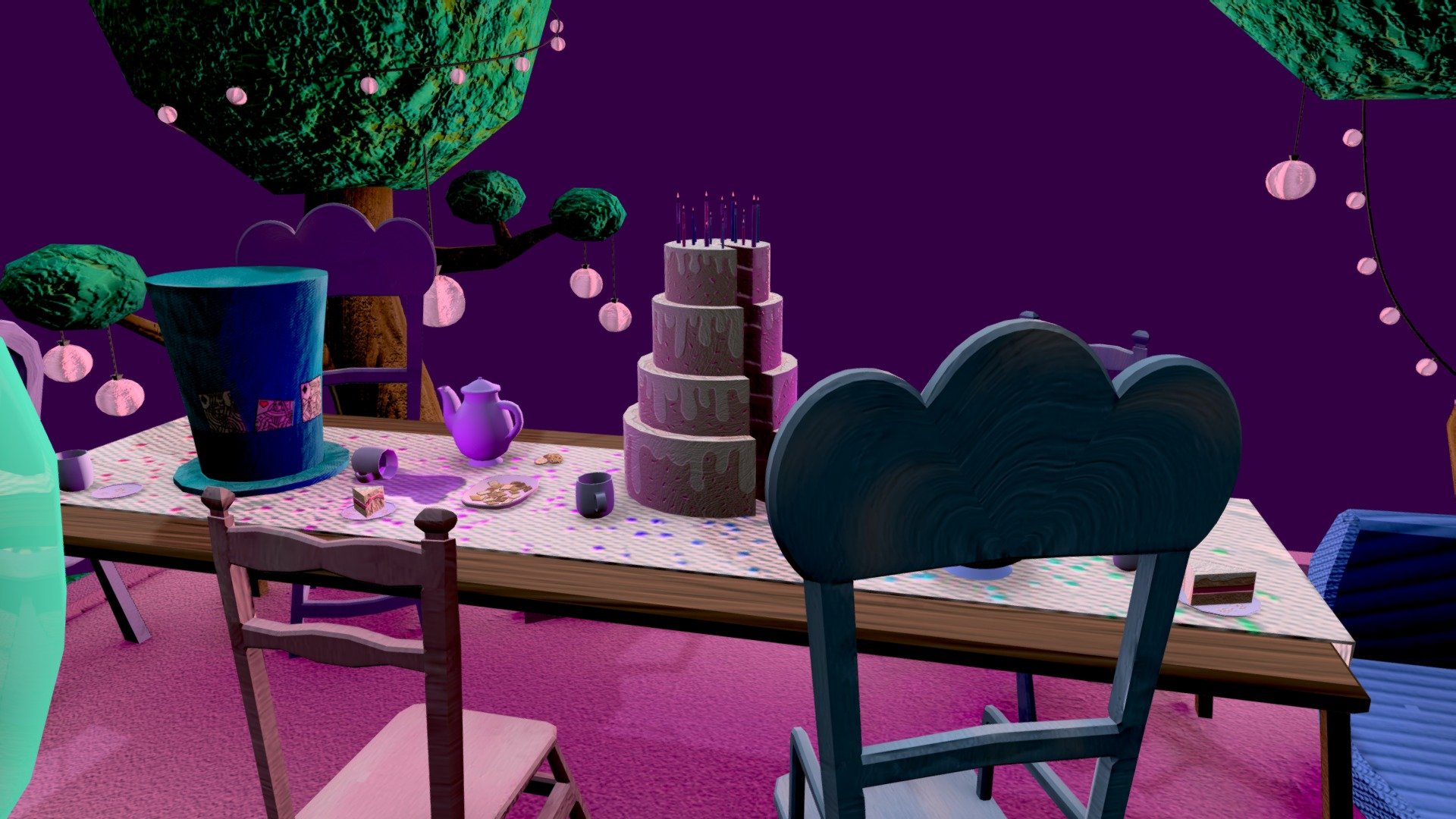 Tea Party - 3D model by Victoria Monzi (@vmonzi) [360091d] - Sketchfab