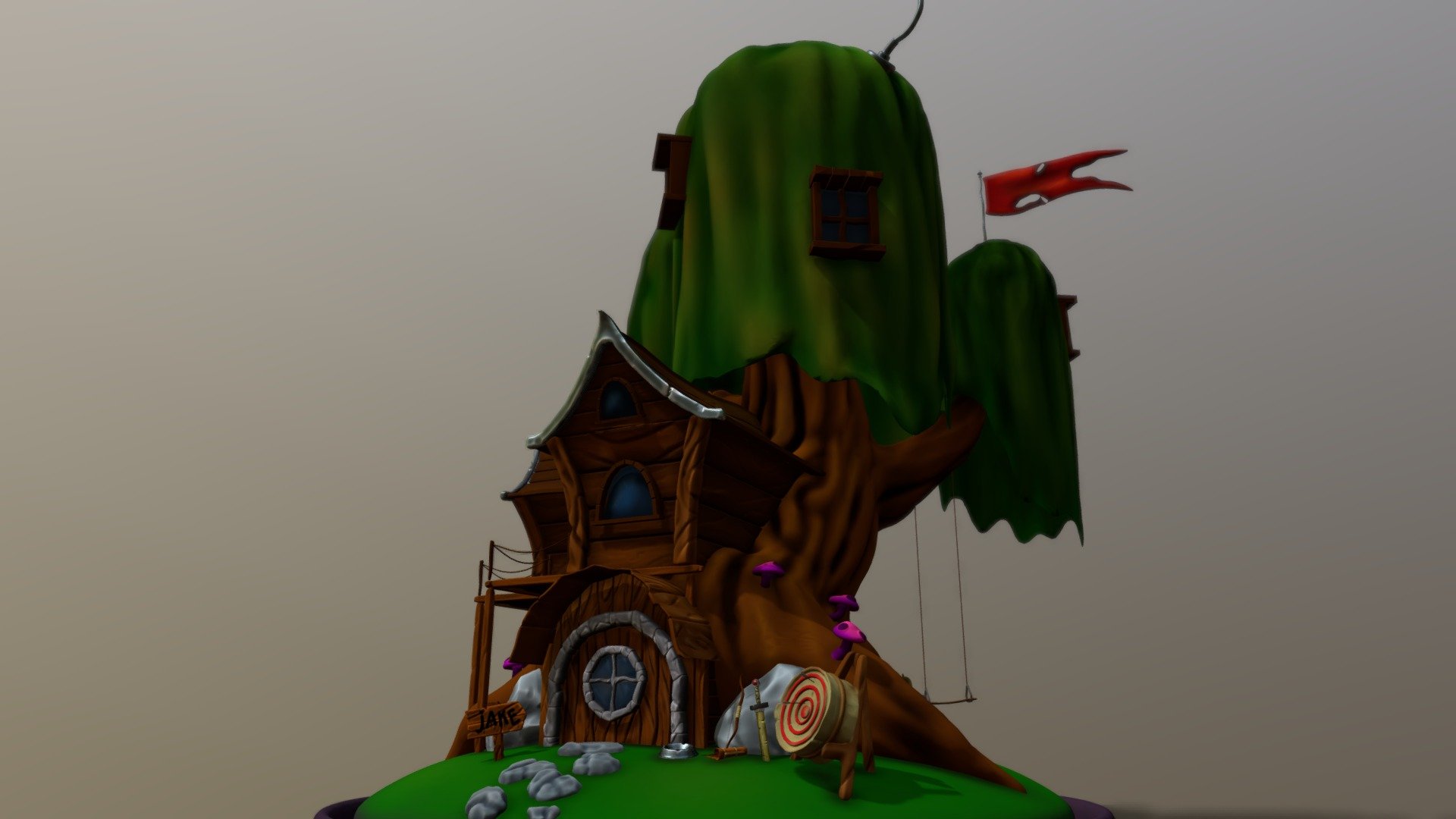 DAE_The Treehouse_Jake the dog Tree House - 3D model by Tim.jansen ...