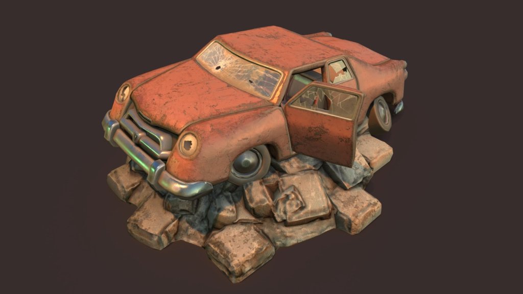 Rubble Car - 3D model by Renafox (@kryik1023) [360c26b] - Sketchfab