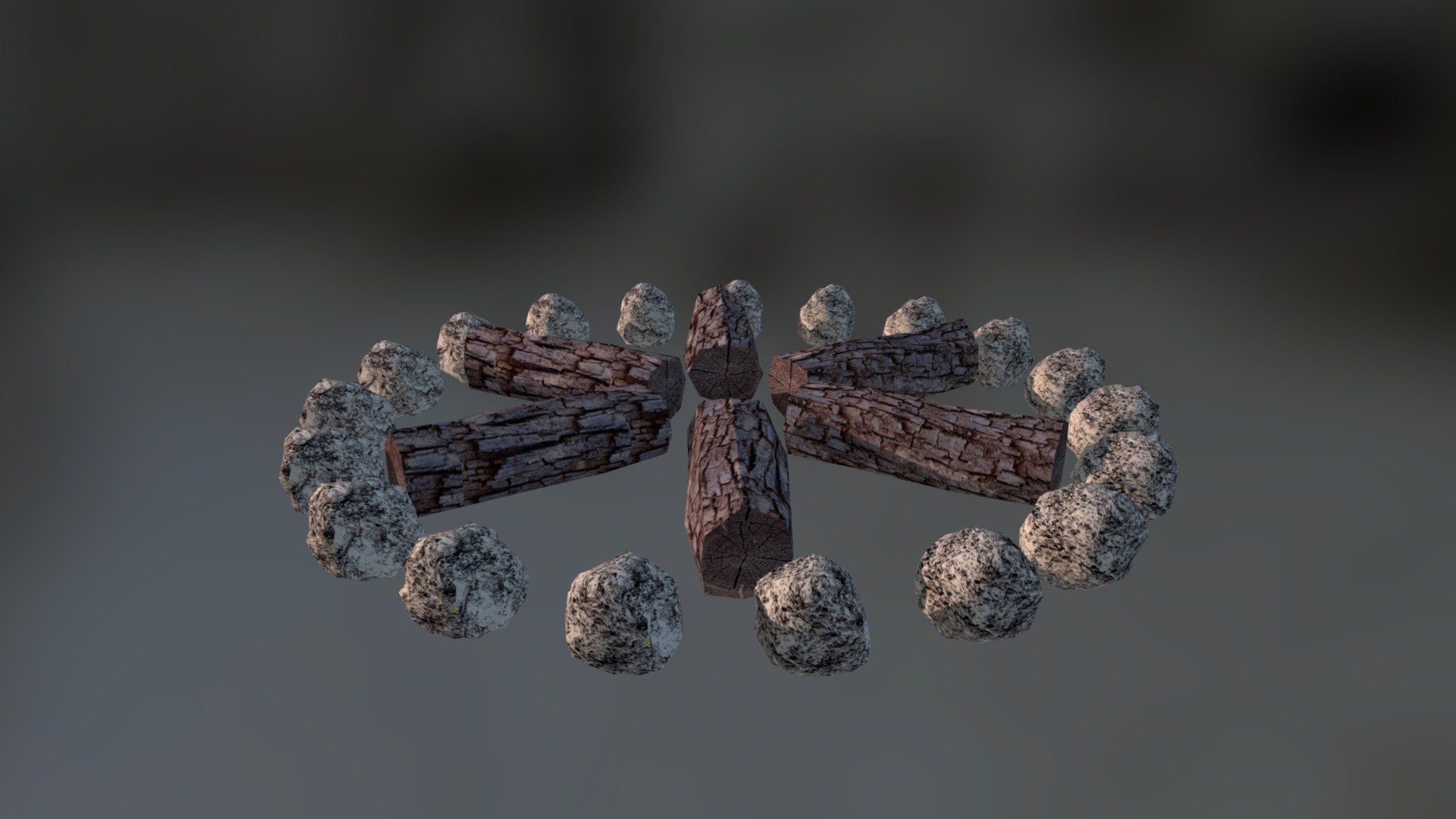 Campfire Logs - Download Free 3D model by Sarah Shahzad (@sarah-sr ...