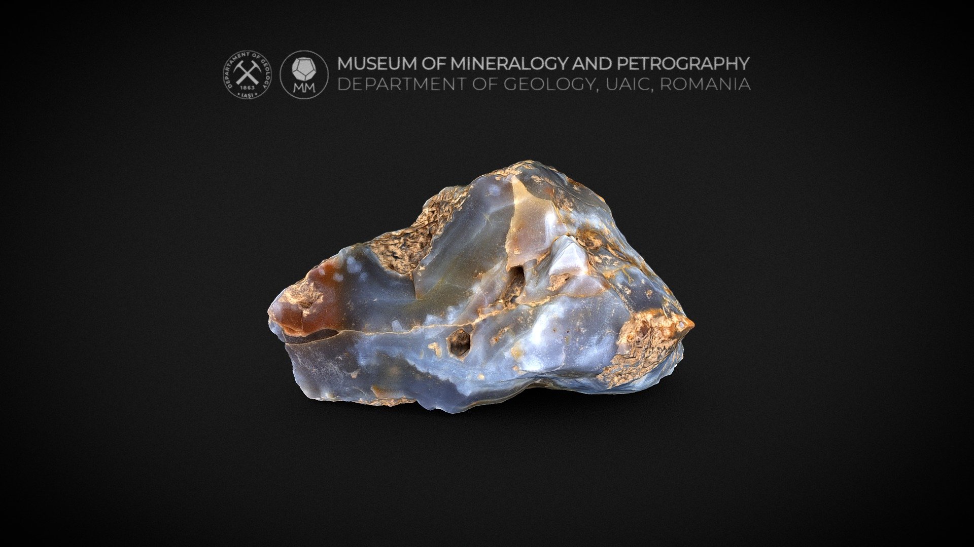 Blue Chalcedony from Trestia (Romania) - 3D model by Museum of ...