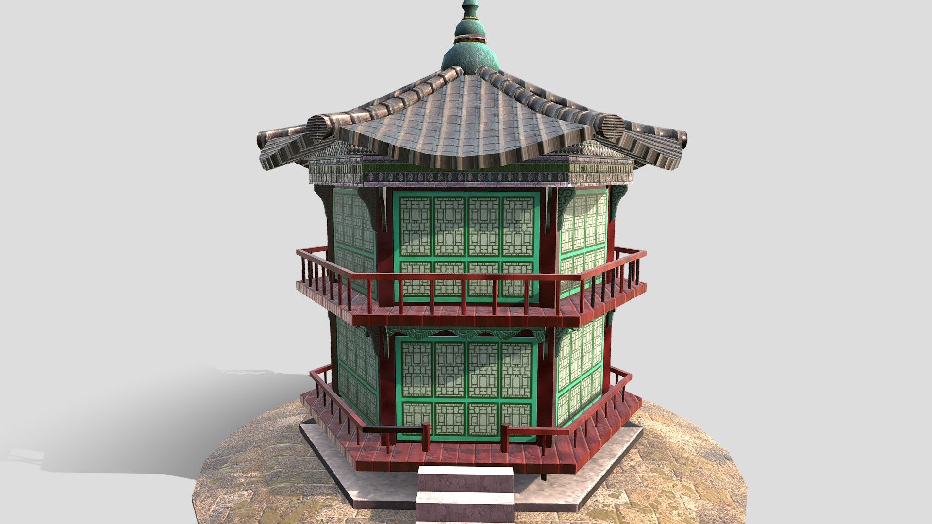 Hyangwonjeong Pavelion - 3D model by Farago [361bacb] - Sketchfab