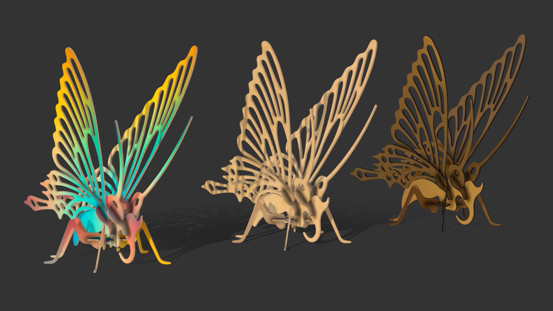 Papillon 3D- insectarium - 3D model by dns-event [361c540] - Sketchfab