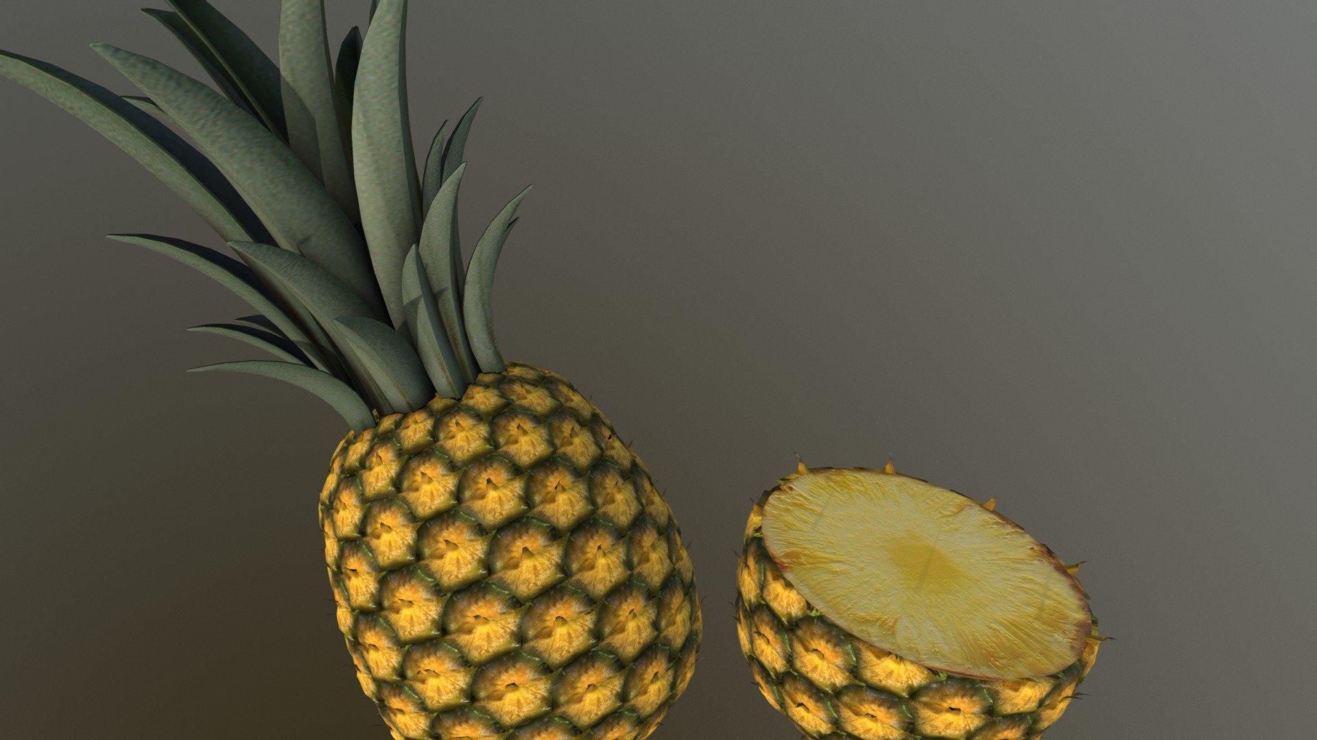 Pineapple - 3D model by Kailash H Kanojia (@KailashHKanojia) [361f241 ...