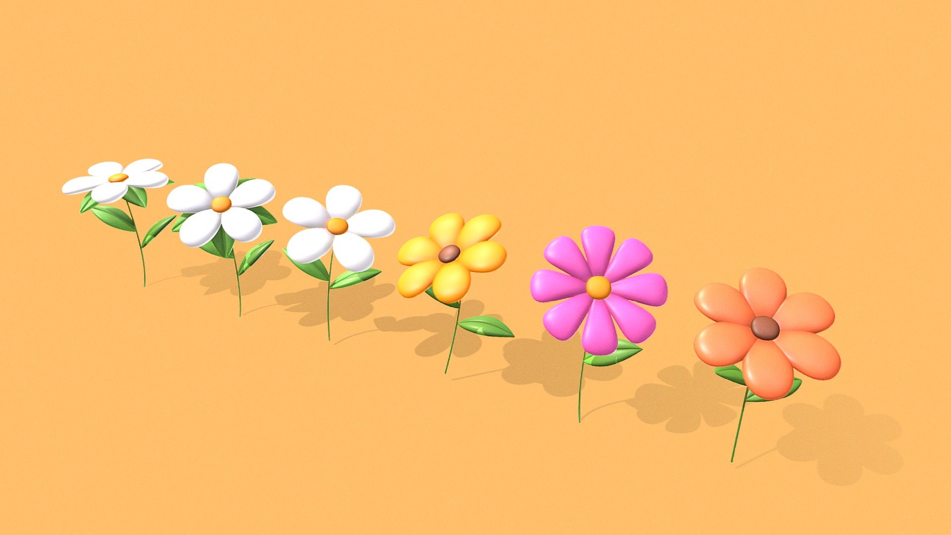 Stylized Daisy Flowers - Buy Royalty Free 3D model by ahingel [362065b ...