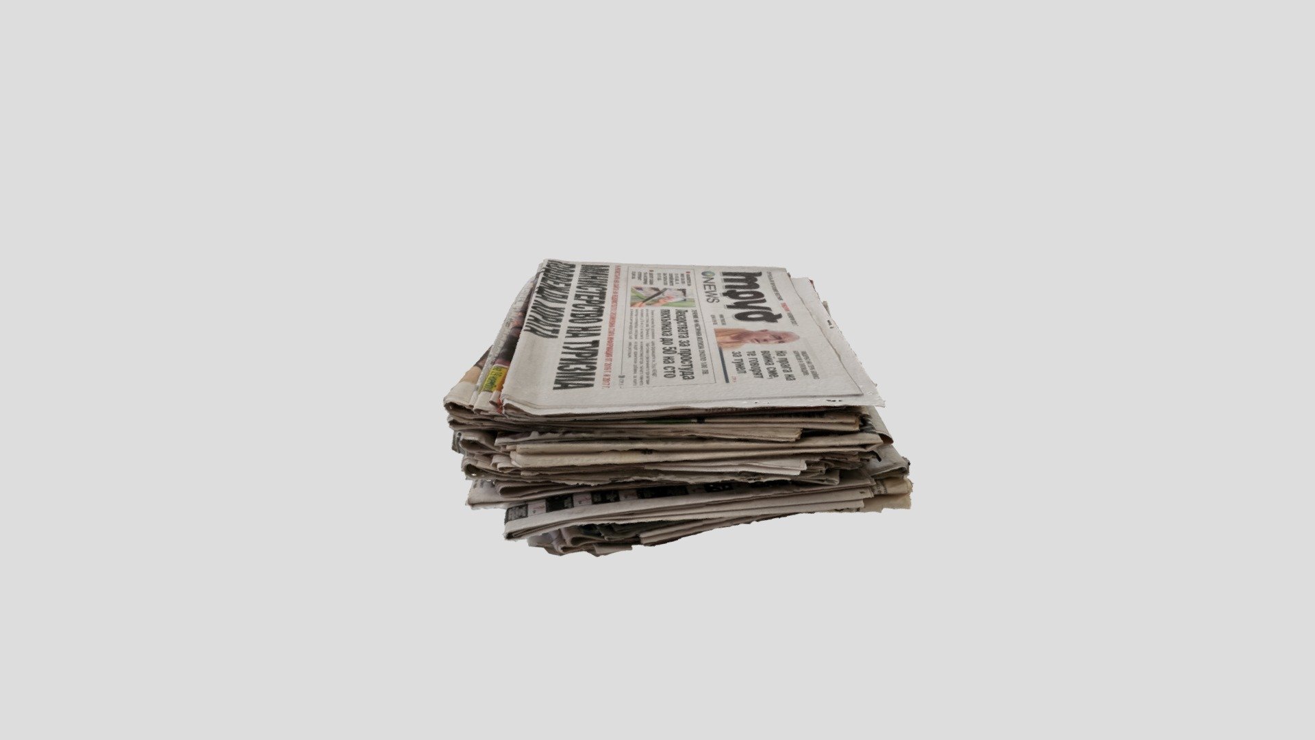 Newspaper Stack - Download Free 3D model by beodun [3620869] - Sketchfab