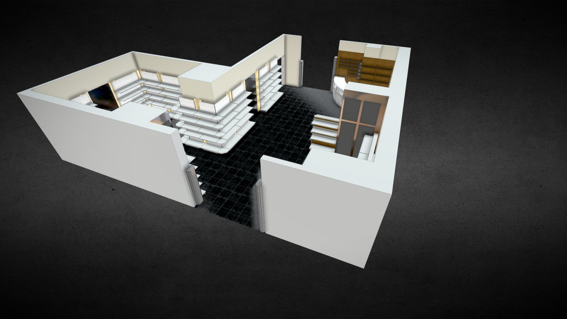 Магазин обуви | Shoe Store - 3D model by 3DGrom (@dizartoren) [36298a1 ...