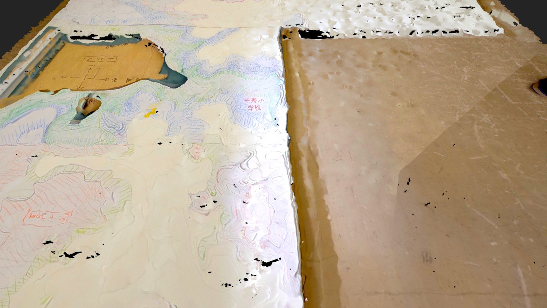 topographic model building, in progress - 3D model by yuichi hayakawa ...
