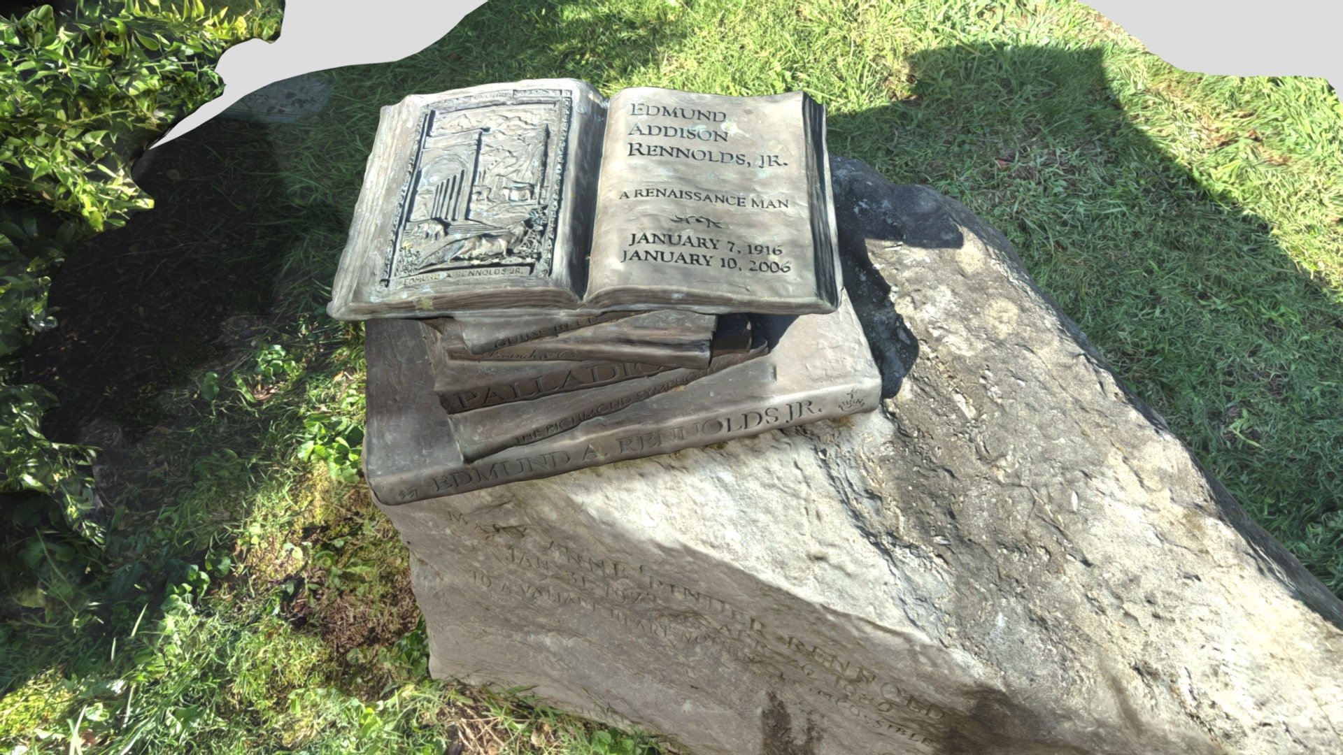 Stacked Books grave marker (VCU_3D_7061) - 3D model by Virtual Curation ...