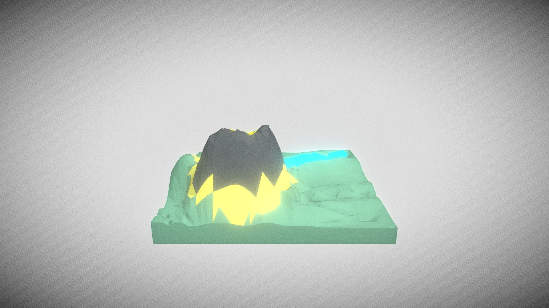low poly mountin - 3D model by 18145453 [363621c] - Sketchfab
