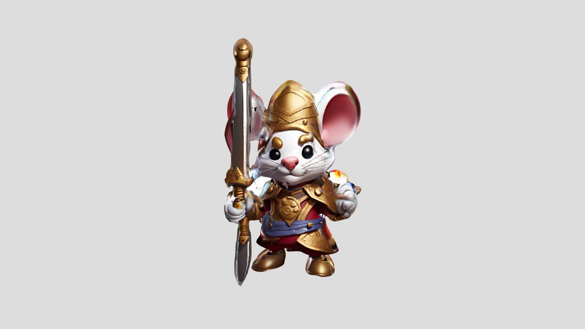 Mouse Warrior with Sword and Shield A small w - Download Free 3D model ...