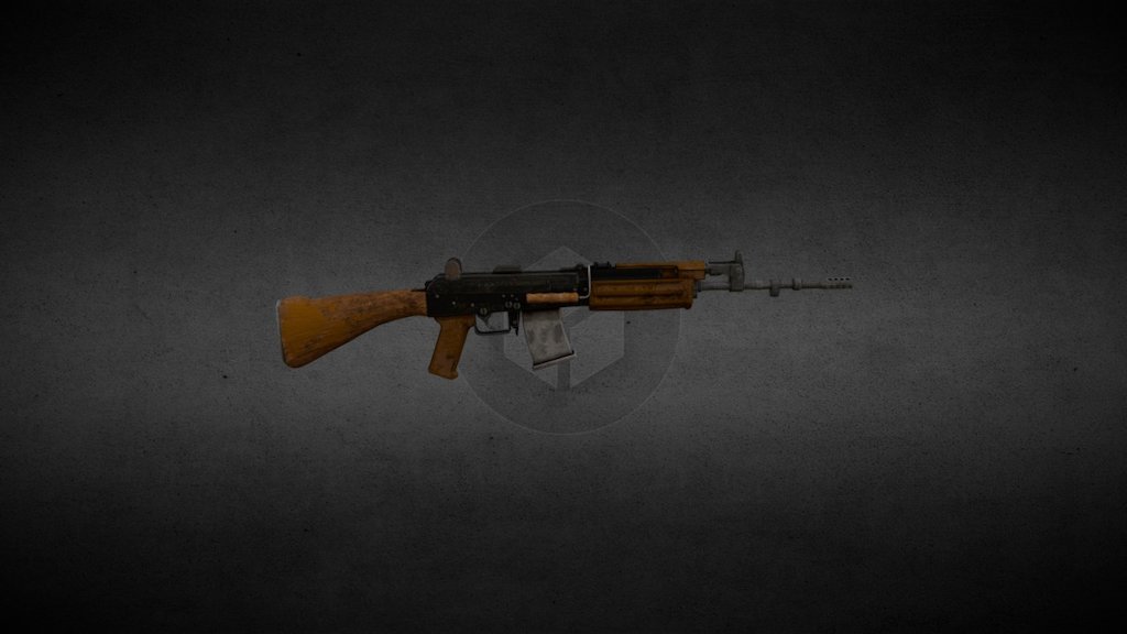 RIFLE INSAS INDU - 3D model by alexb3d (@allexb3d) [3638099] - Sketchfab