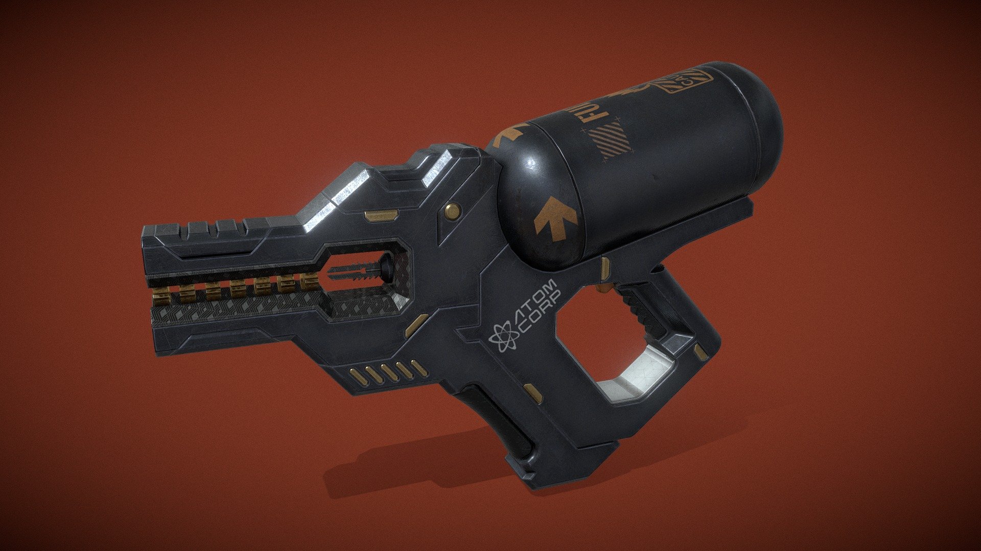Capsule Gun - Download Free 3D model by sc8di [3639c42] - Sketchfab