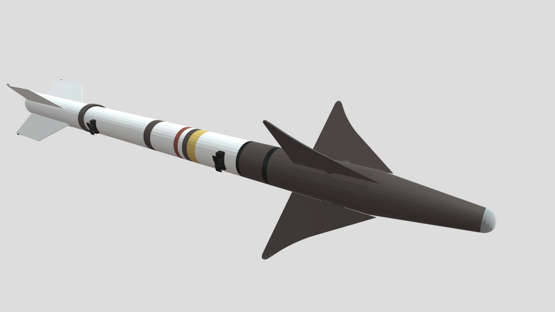 Lowpoly_aim-9 - 3D model by iqokay [363a078] - Sketchfab