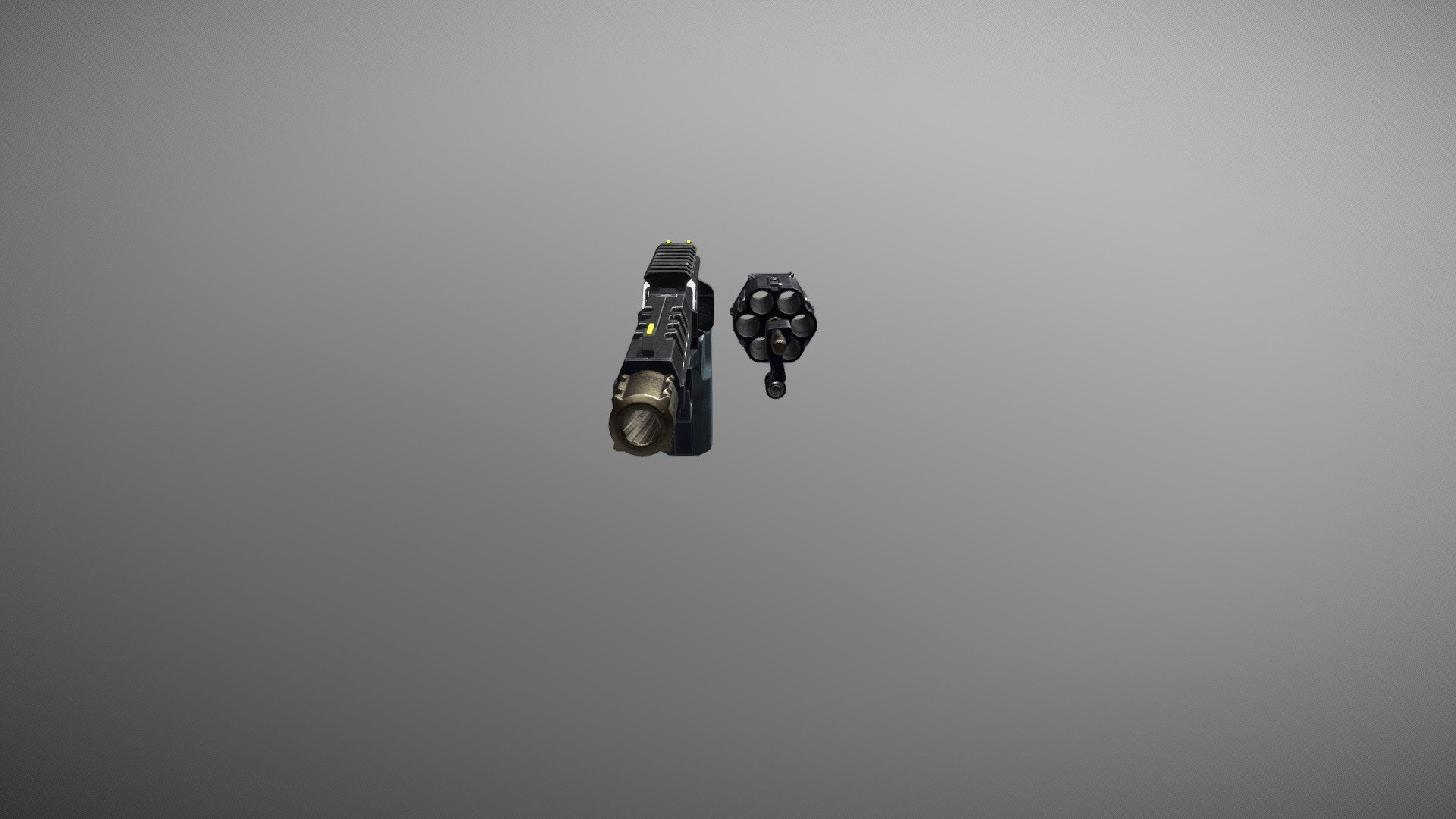 Revolver with sci-fi scope - 3D model by vikitov [363d3c0] - Sketchfab