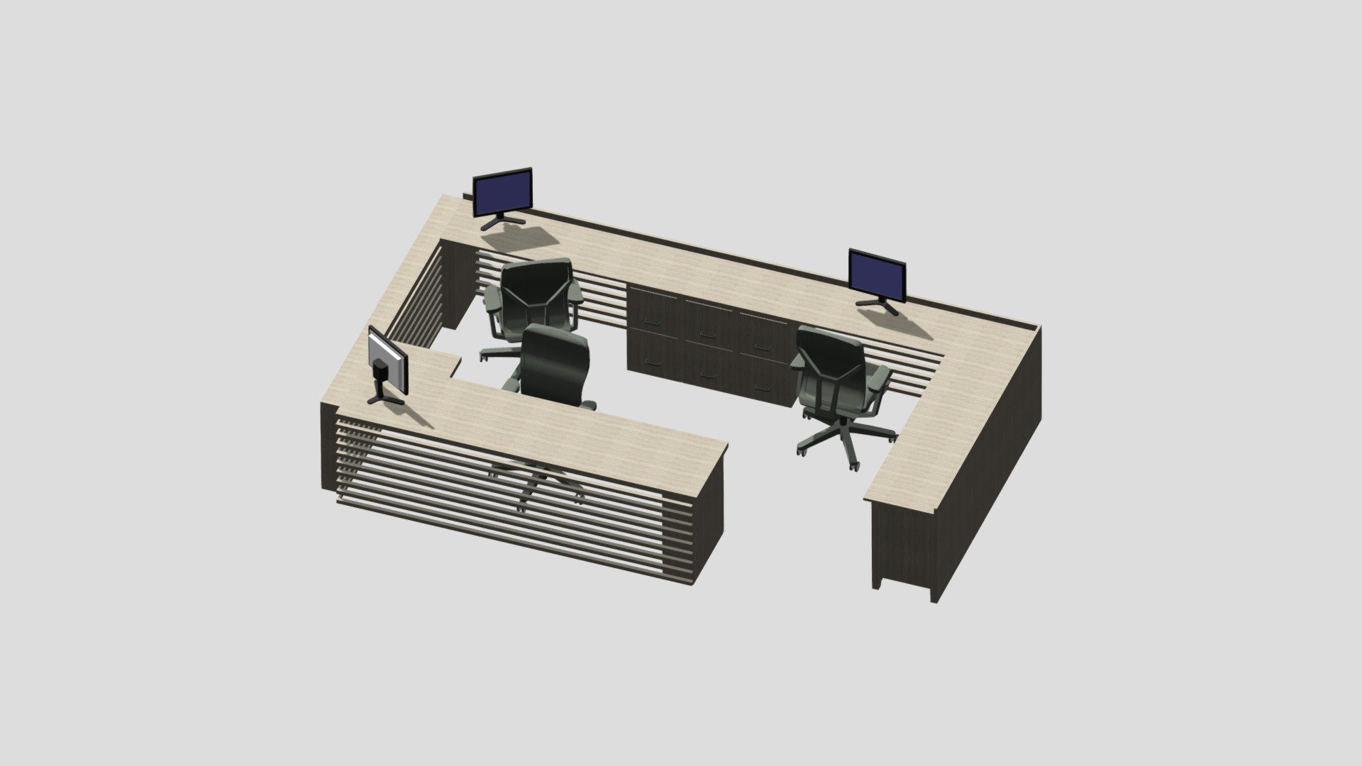 Office Desk-1 - Download Free 3D model by geppettomaster [3642483 ...