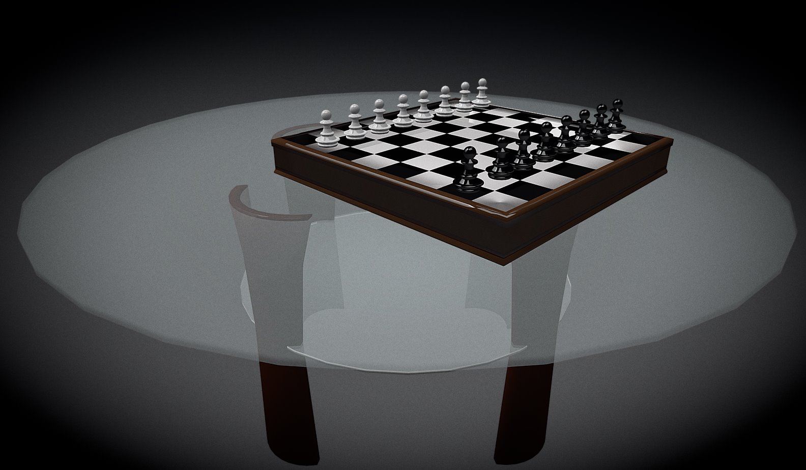Chess Scene With Table - 3D model by bcfreddy [3643224] - Sketchfab